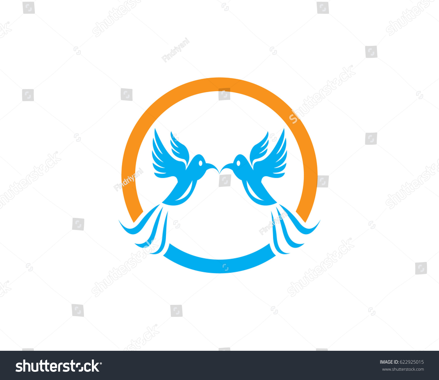 Two Birds Logo Stock Vector (Royalty Free) 622925015 | Shutterstock