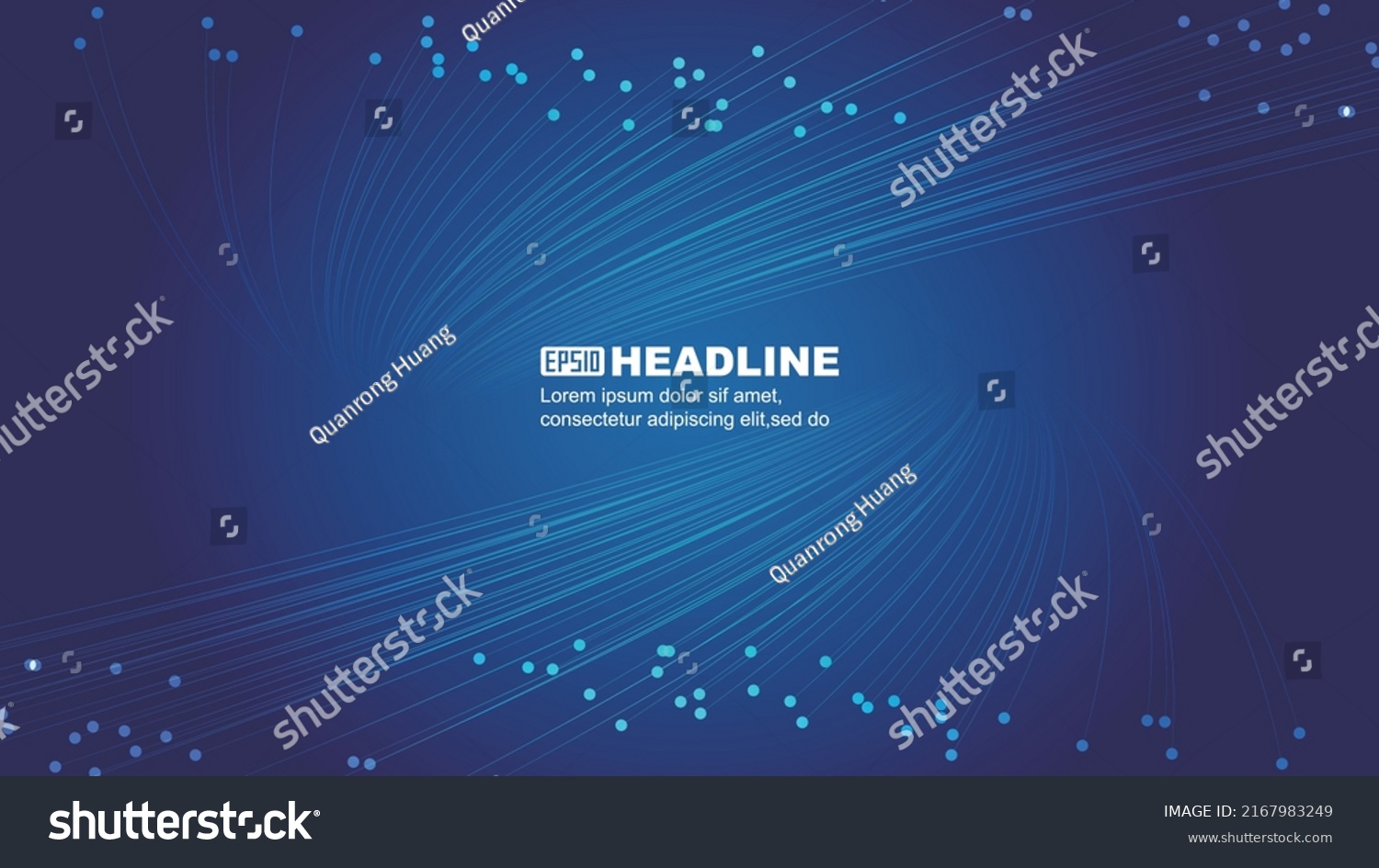 Two Blue Tech Particle Lines Extending Stock Vector (Royalty Free ...