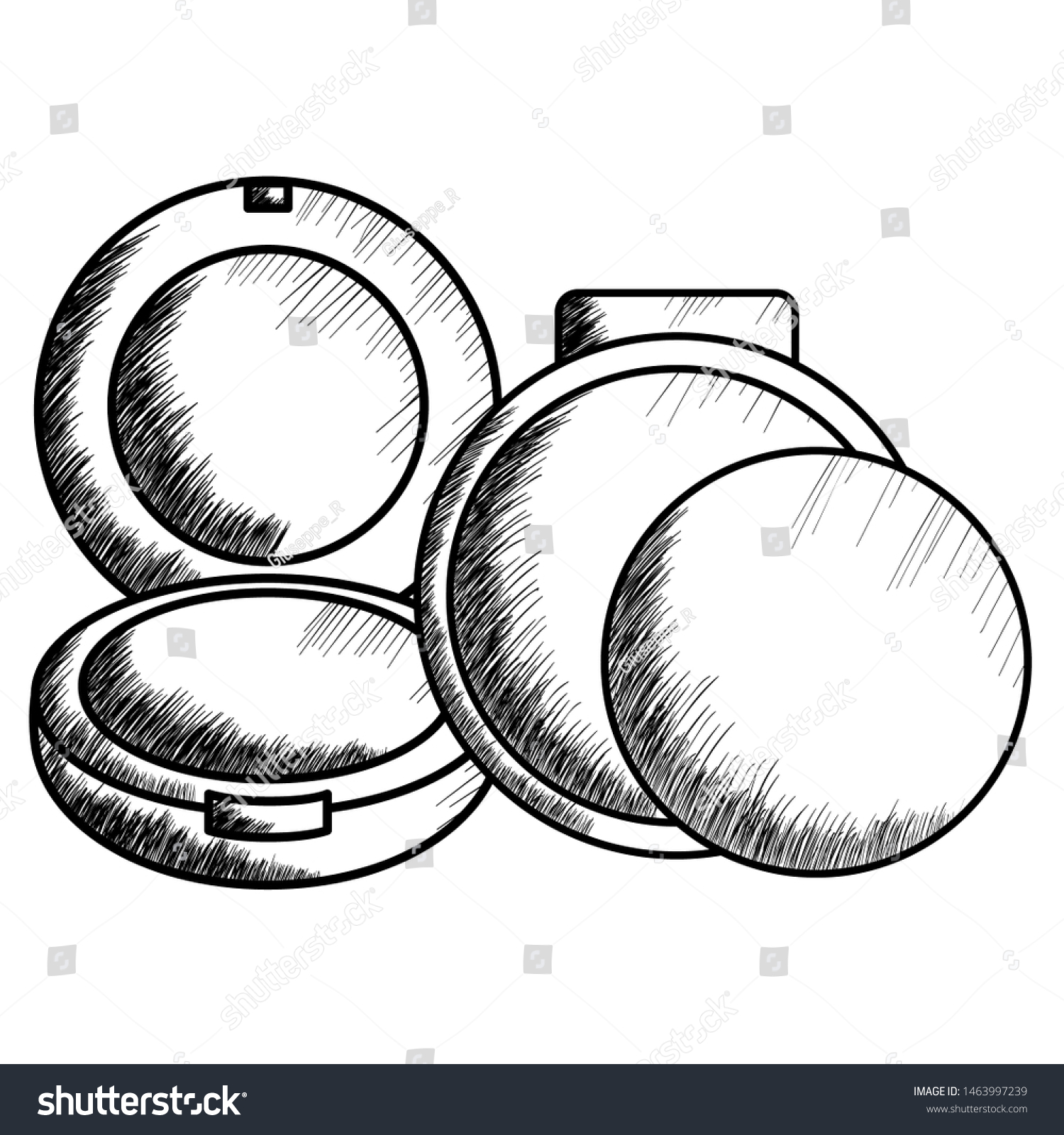 Two Blush Make Drawing Icon Stock Vector (Royalty Free) 1463997239 ...