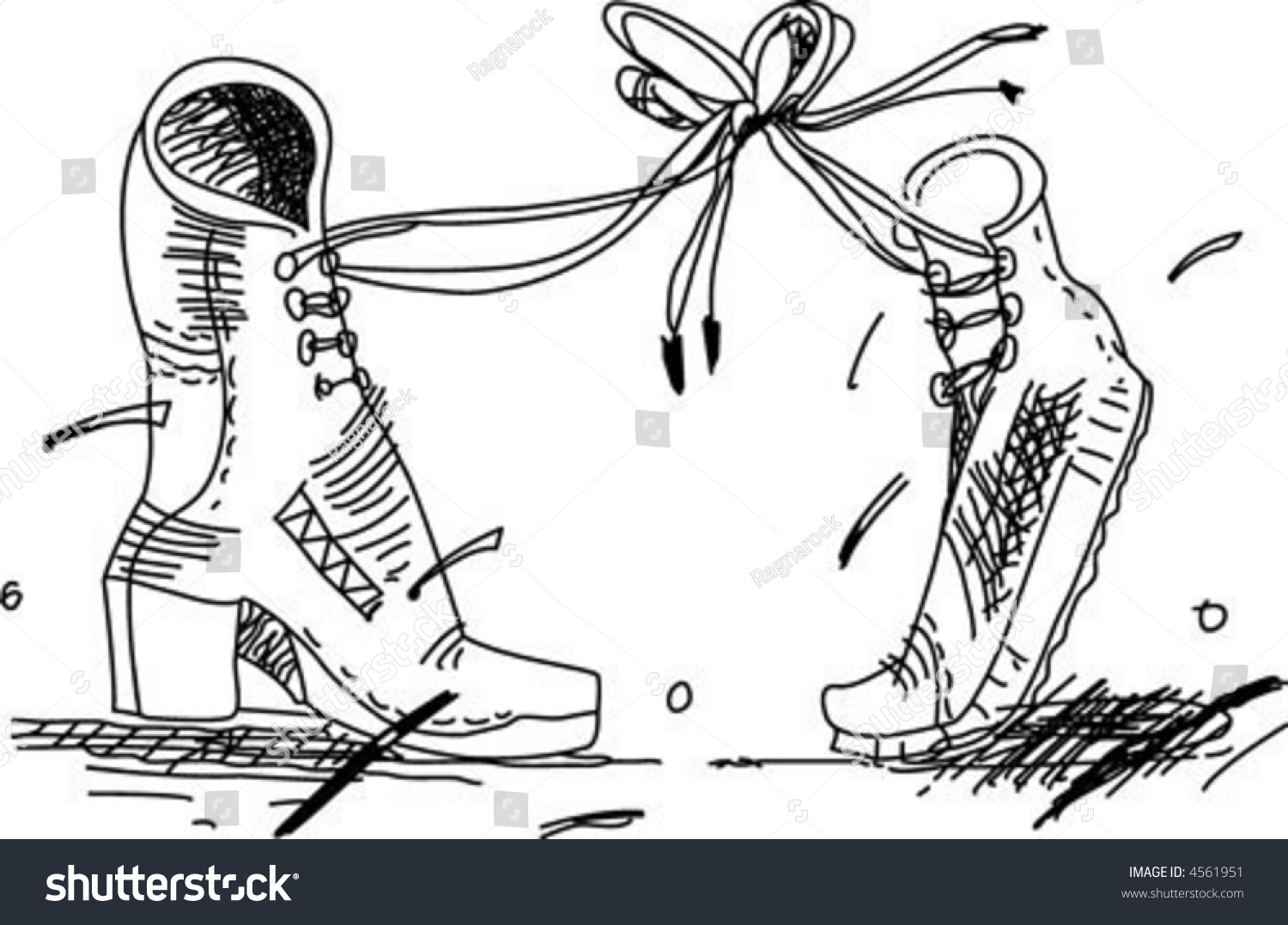 Two Boots Vector Illustration Stock Vector (Royalty Free) 4561951 ...