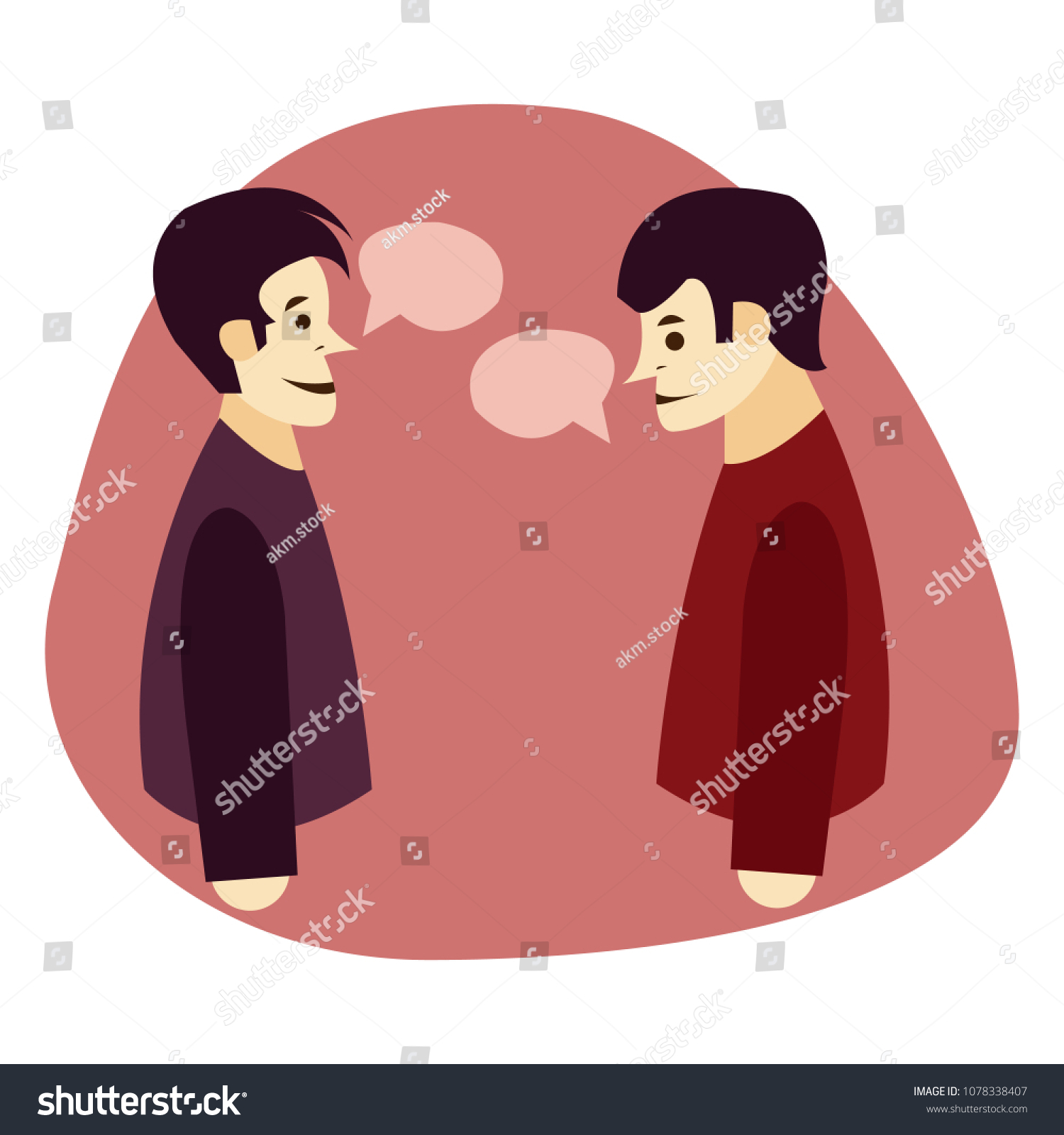 Two Business Men Talking Stock Vector (Royalty Free) 1078338407 ...