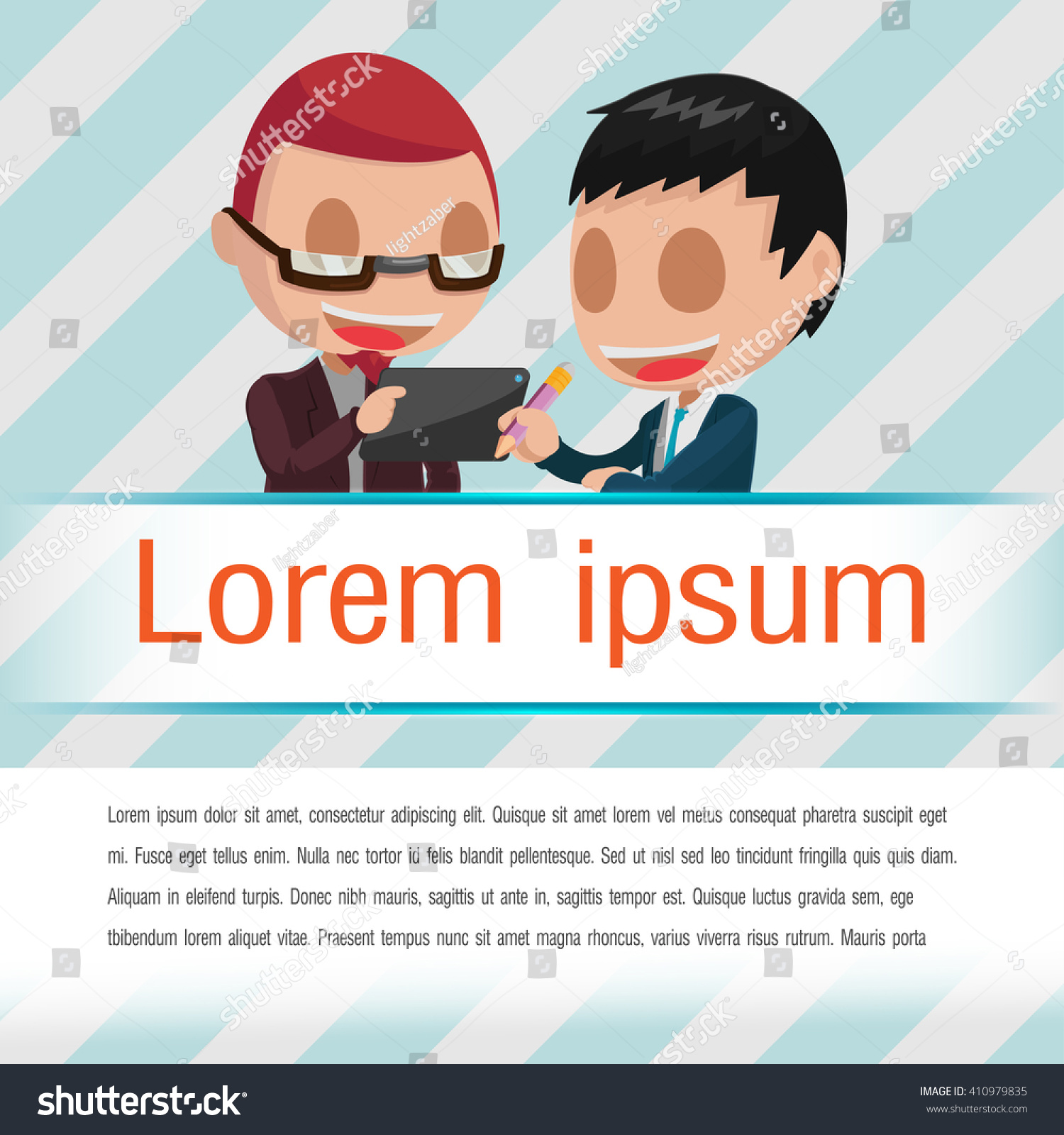 Two Cartoon Character Meeting Background Vector: เวกเตอร์สต็อก (ปลอดค่า ...