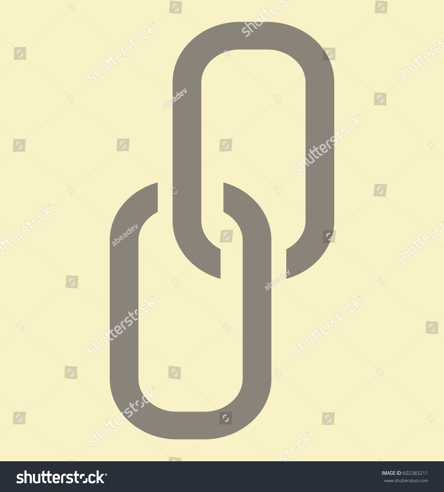 Two Chain Links Logo Stock Vector (Royalty Free) 602383211 | Shutterstock