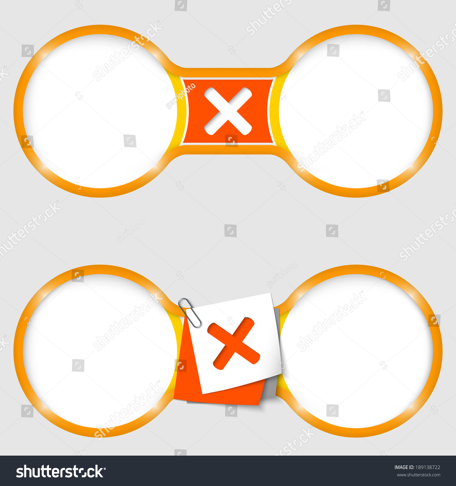 Two Circles Text Ban Mark Stock Vector (Royalty Free) 189138722