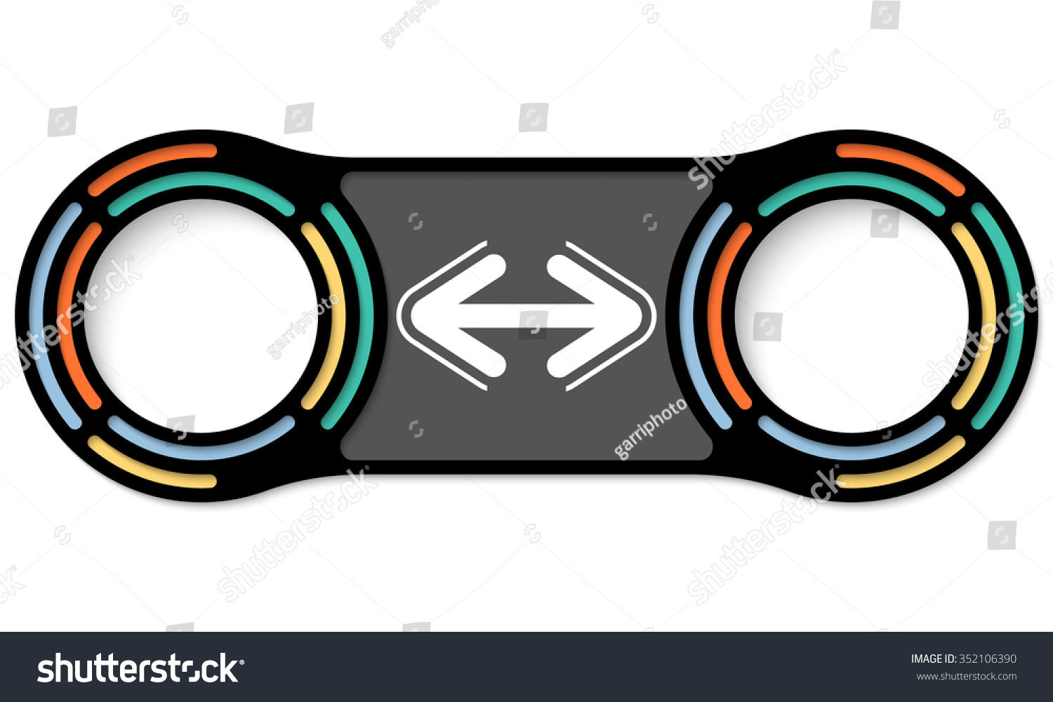 Two Circular Connected Boxes Your Text Stock Vector (Royalty Free ...
