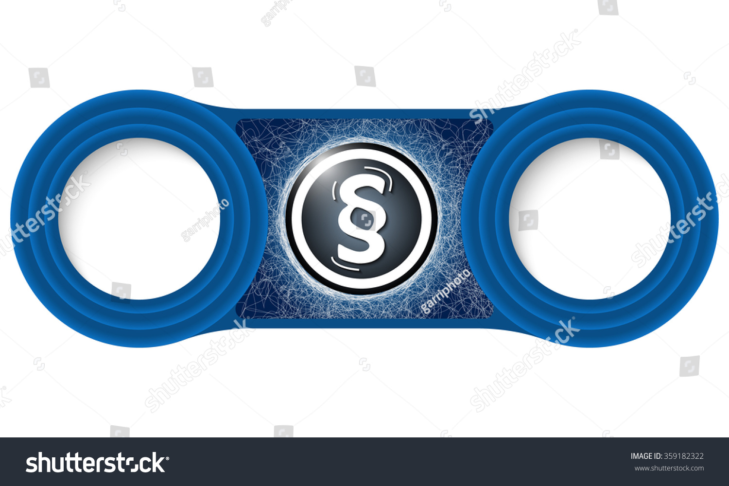 Two Circular Connected Boxes Your Text Stock Vector (Royalty Free ...