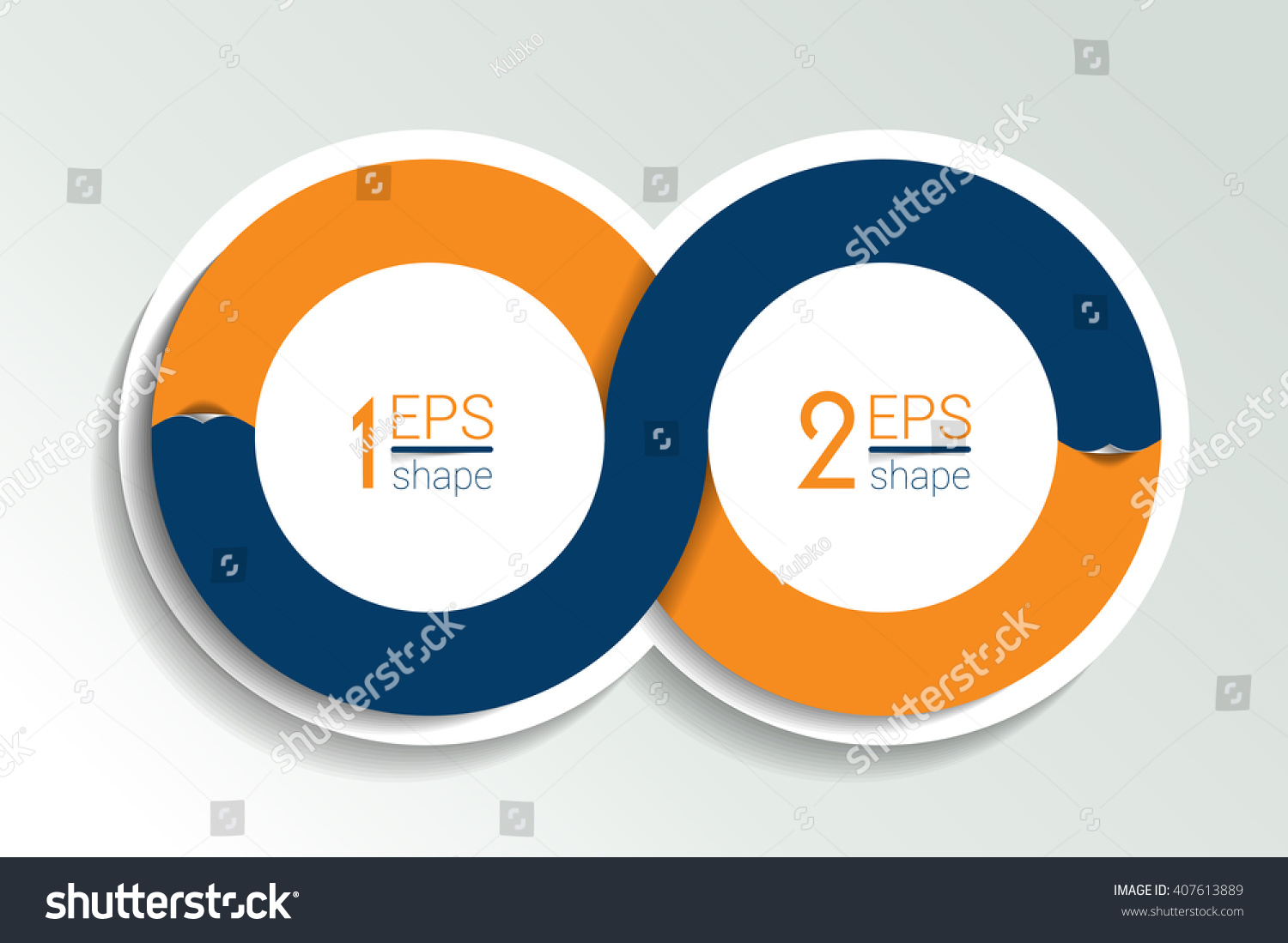 Two Connected Elements Infographic Banner Template Stock Vector ...