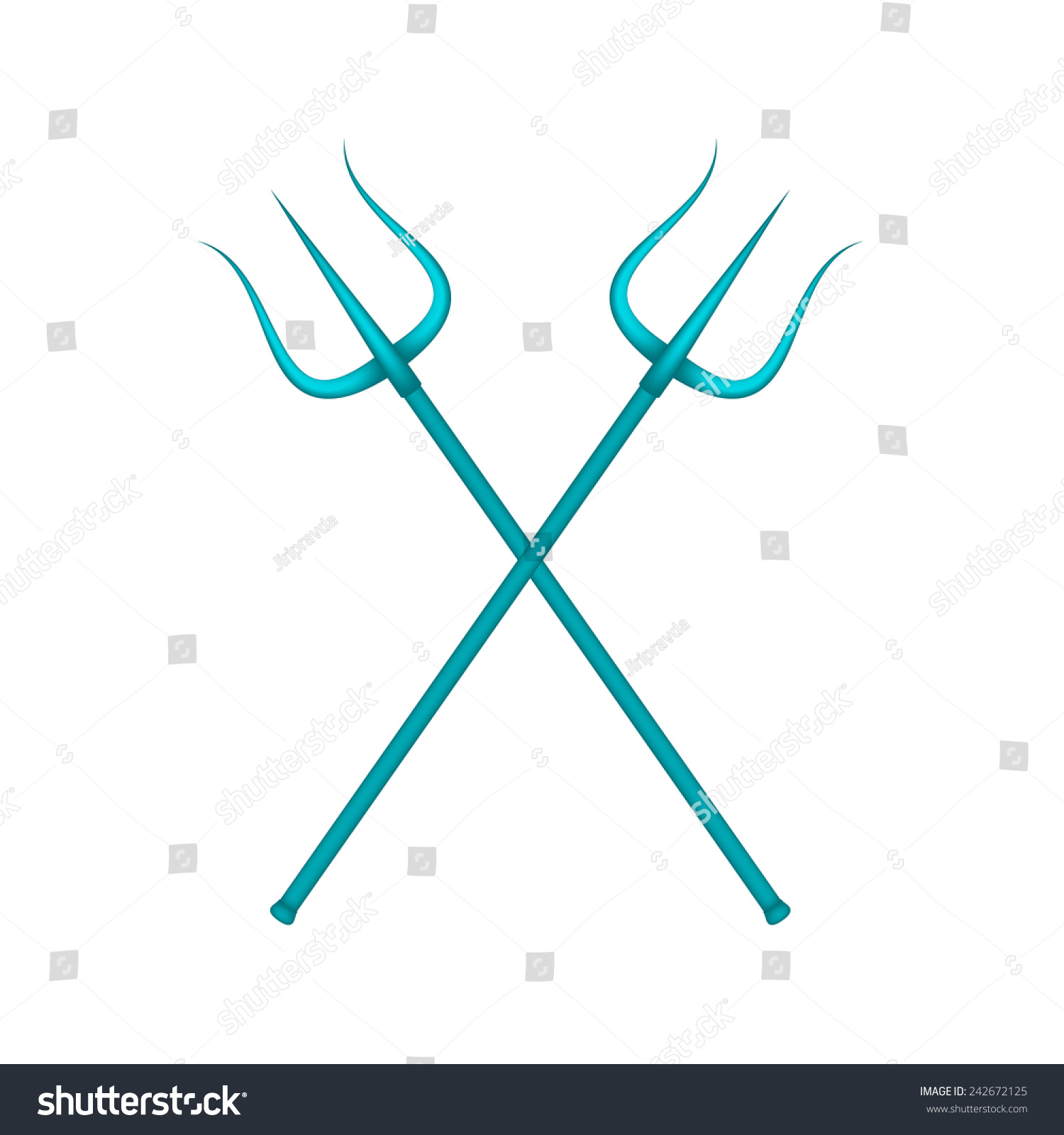 Two Crossed Tridents Stock Vector (Royalty Free) 242672125 | Shutterstock