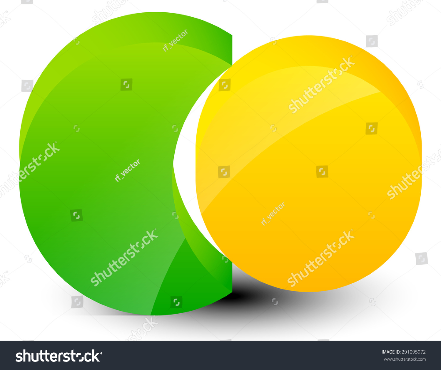 Two 3d Circles Vector Template Stock Vector (Royalty Free) 291095972 ...