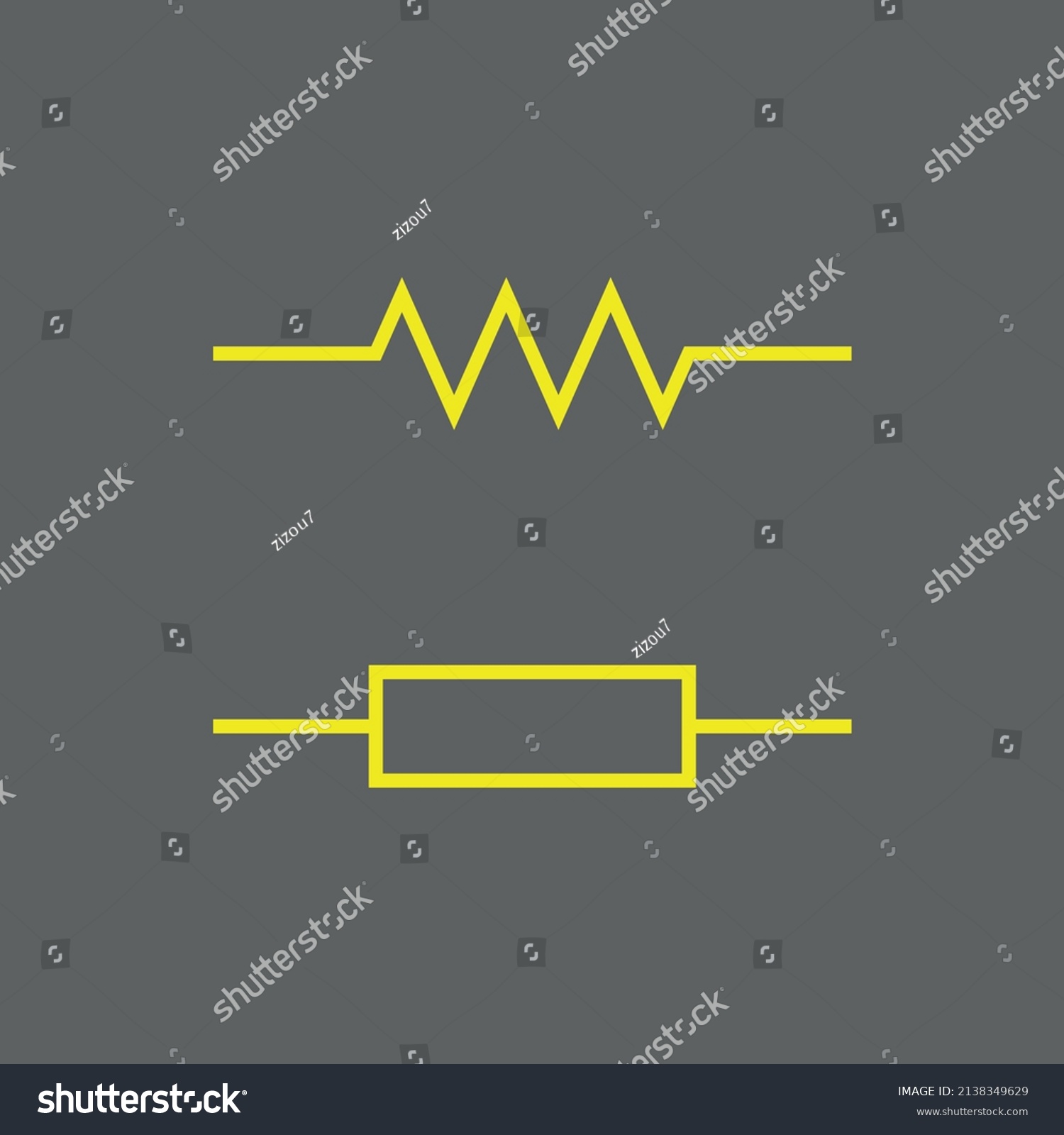 dos símbolos diferentes de resistencia fija: vector de stock (libre de ...