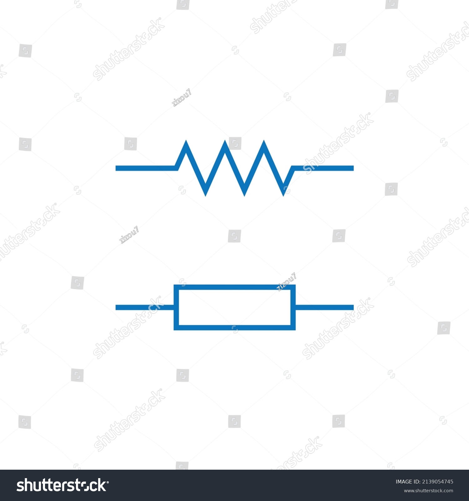 Two Different Symbol Fixed Resistor Stock Vector (Royalty Free ...