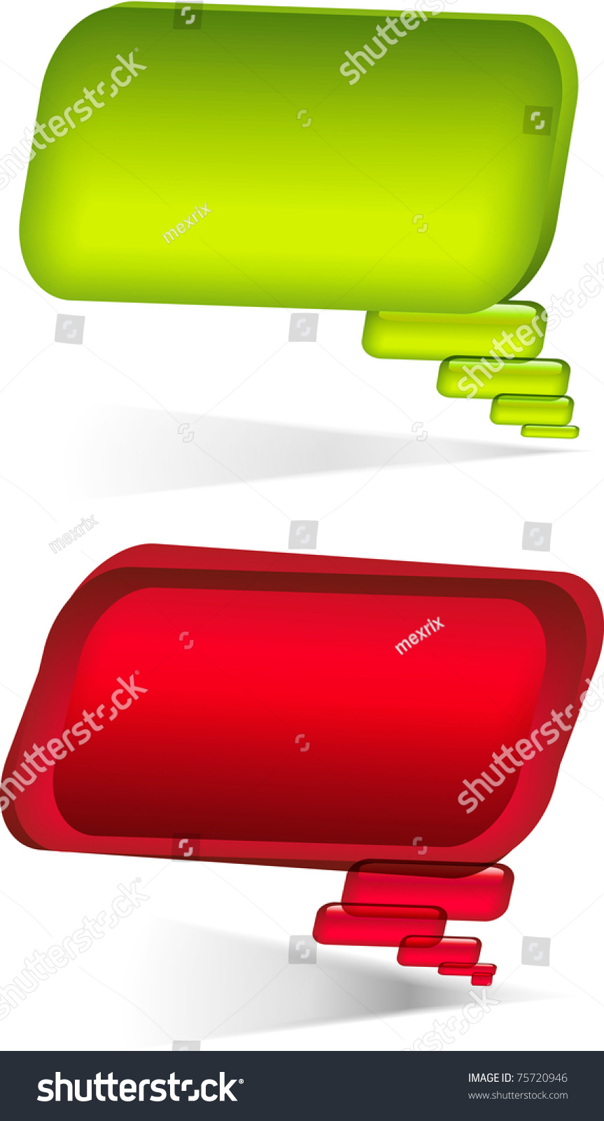 Two Different Types Bubble Speech Stock Vector (Royalty Free) 75720946
