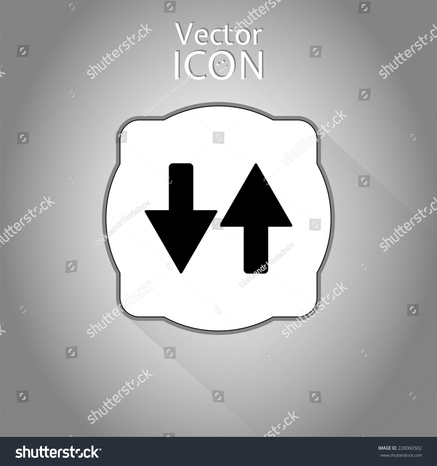 Two Directional Arrows Flat Style Made Stock Vector (Royalty Free ...
