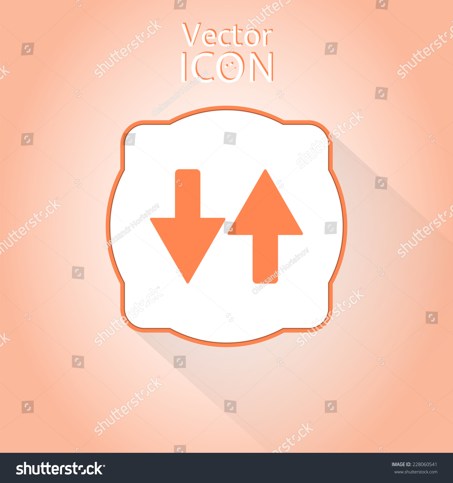 Two Directional Arrows Flat Style Made Stock Vector (Royalty Free ...