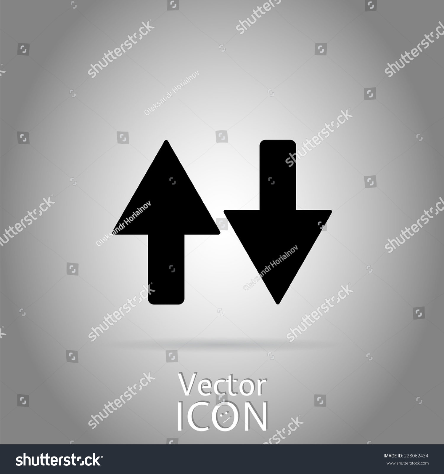 Two Directional Arrows Flat Style Made Stock Vector (Royalty Free ...