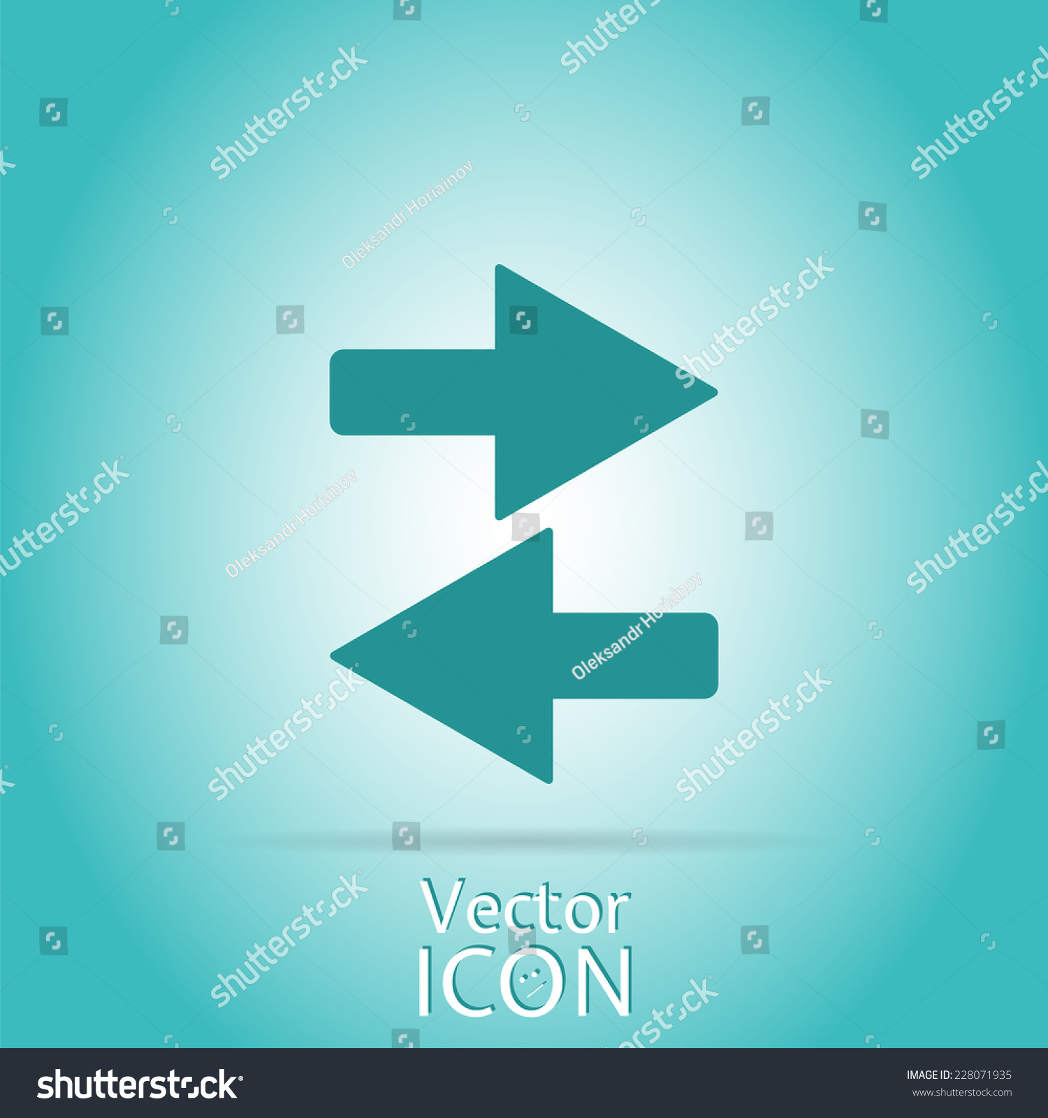 Two Directional Arrows Flat Style Made: vector de stock (libre de ...