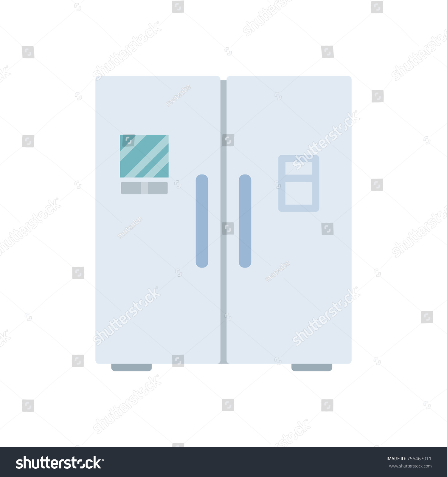 Twodoor Refrigerator Vector Illustration Stock Vector (Royalty Free ...