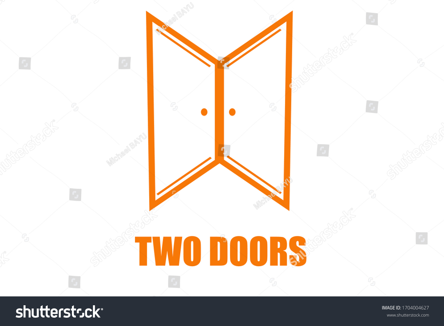 Two Doors Logo Design Concept Stock Vector (Royalty Free) 1704004627 ...
