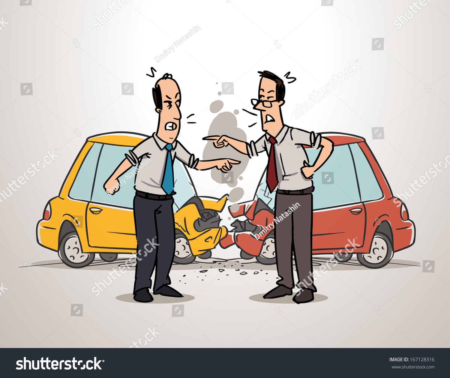 Two Drivers Arguing After Car Accident Stock Vector (Royalty Free ...