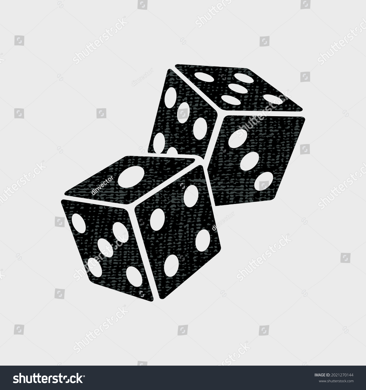Two Falling Dice Isolated On White Stock Vector (Royalty Free ...