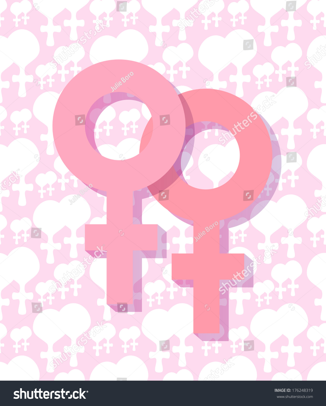 Two Female Symbol Stock Vector (Royalty Free) 176248319 | Shutterstock