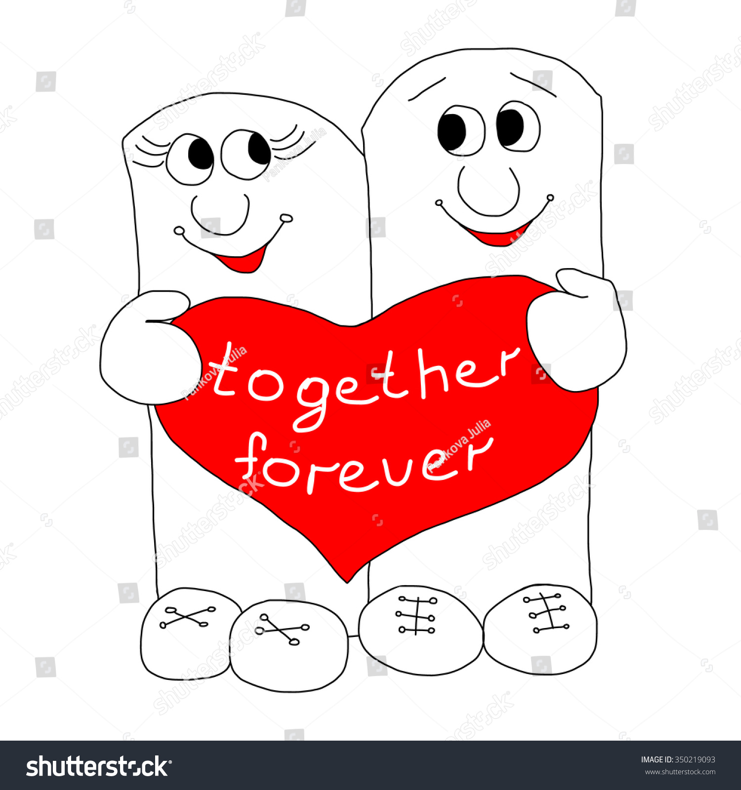 Two Figures Heart Stock Vector (Royalty Free) 350219093 | Shutterstock