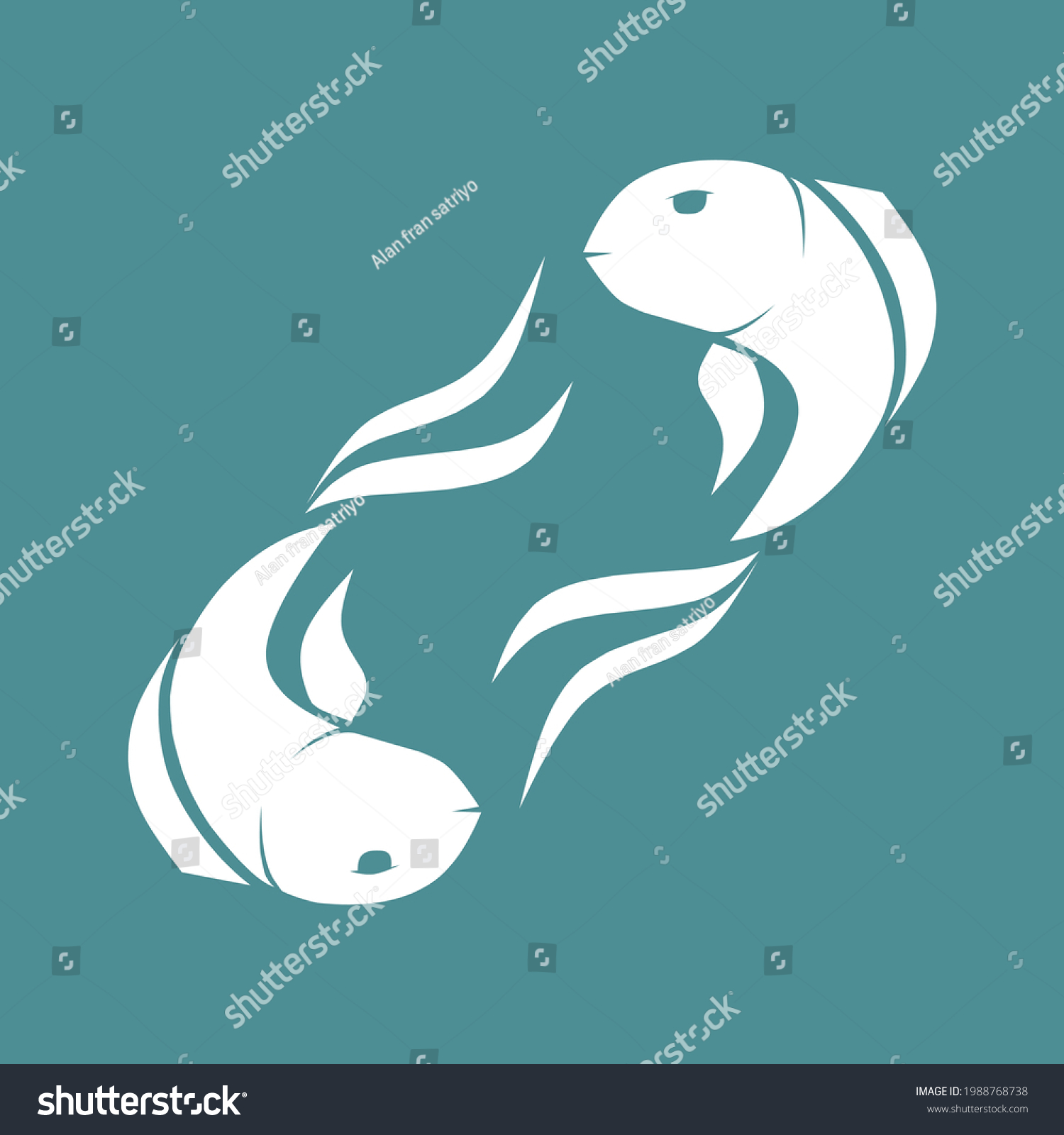Two Fish Logo Symbol Vector Stock Vector (Royalty Free) 1988768738 ...