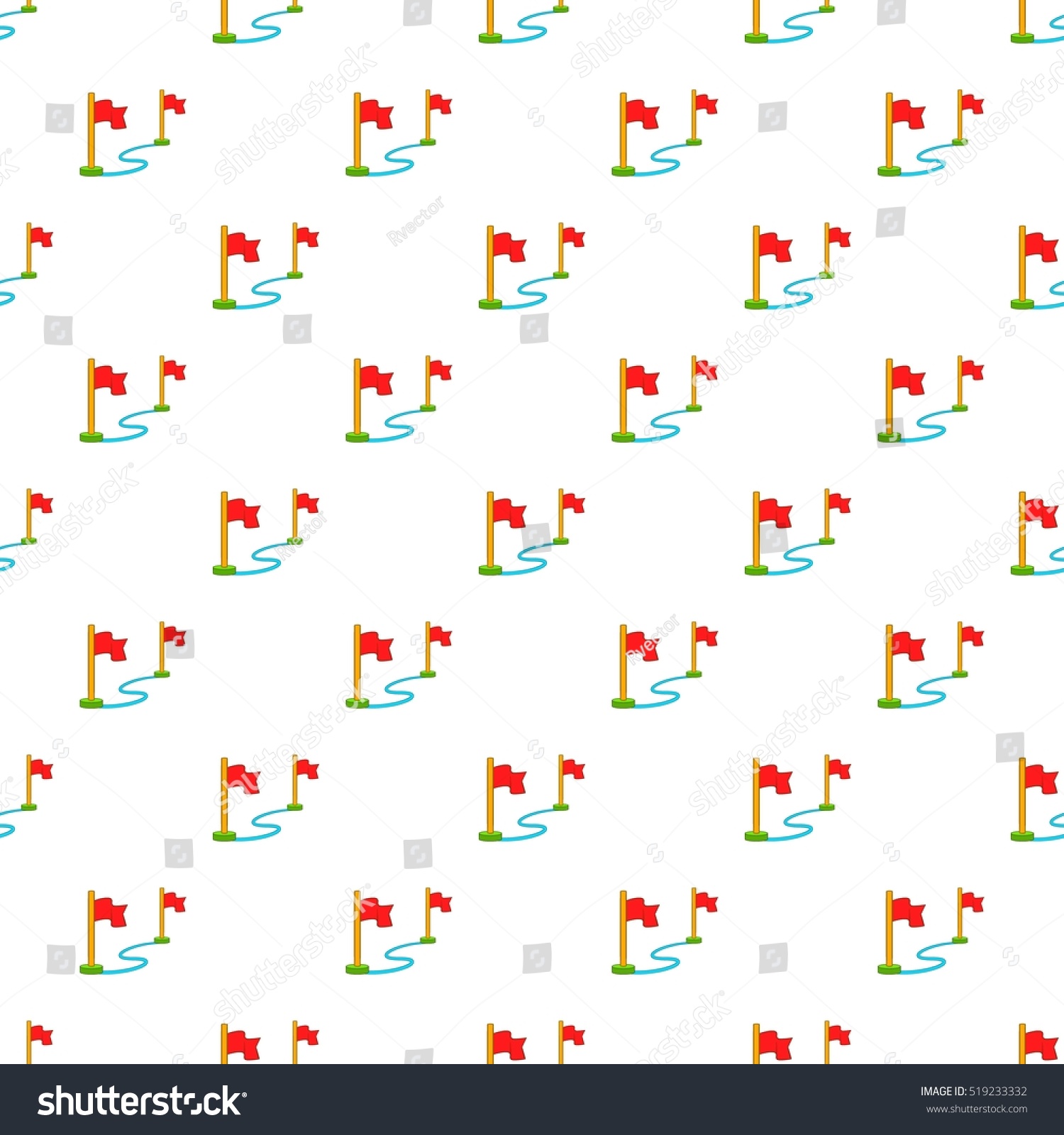 Two Flags Pattern Cartoon Illustration Two Stock Vector (Royalty Free ...