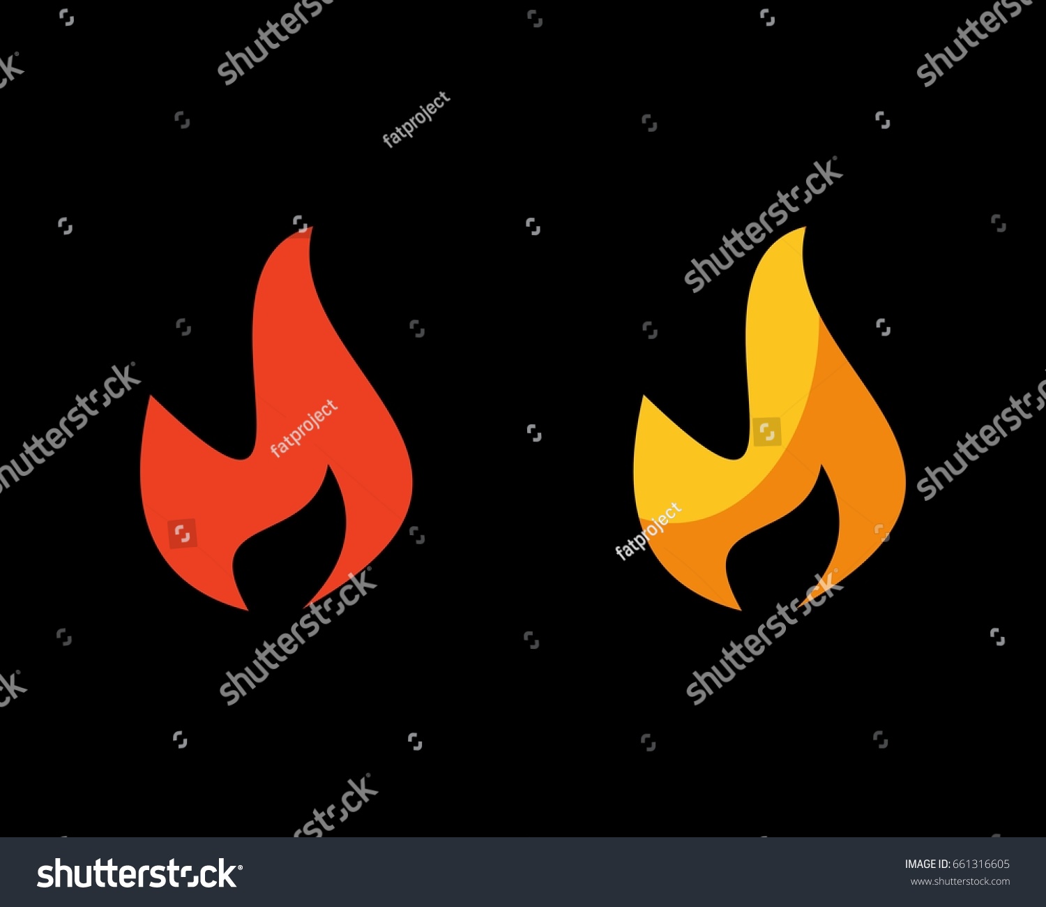 Two Flame Logo Design: เวกเตอร์สต็อก (ปลอดค่าลิขสิทธิ์) 661316605 ...