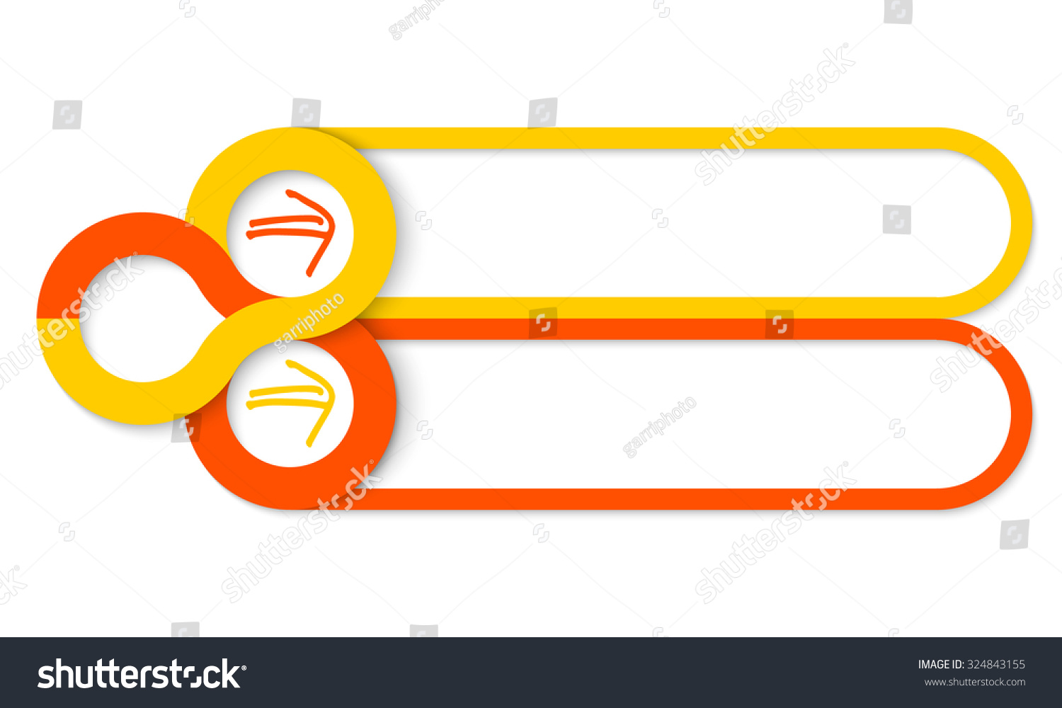 Two Frames Your Text Circular Areas Stock Vector (Royalty Free ...