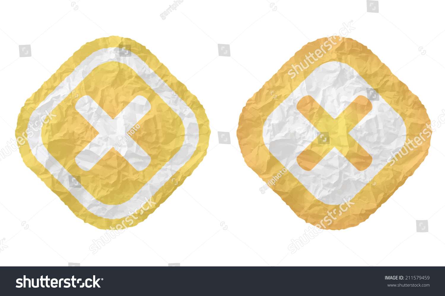 Two Frames Texture Crumpled Paper Multiplication Stock Vector (Royalty ...