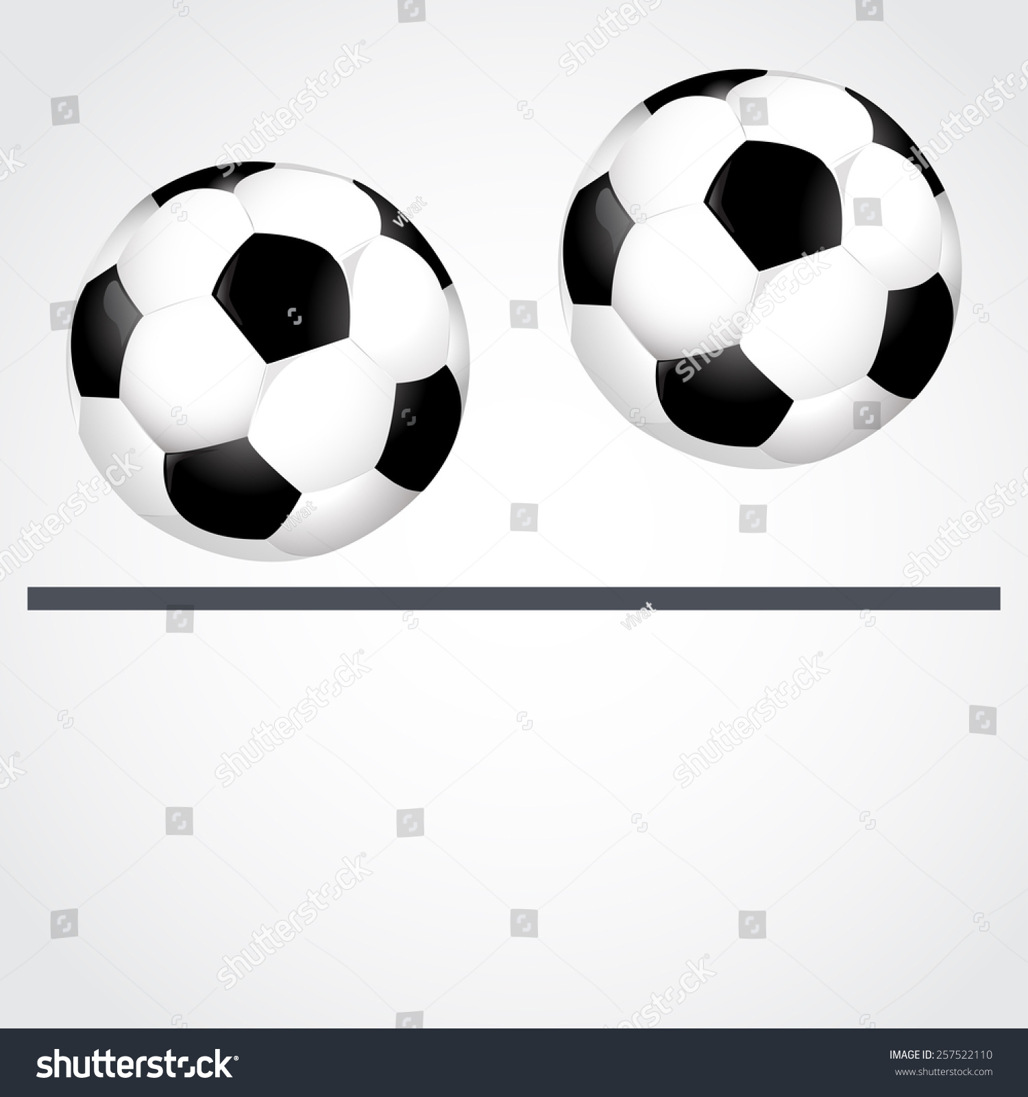 Two Goals Gray Background Vector Illustration Stock Vector (Royalty ...
