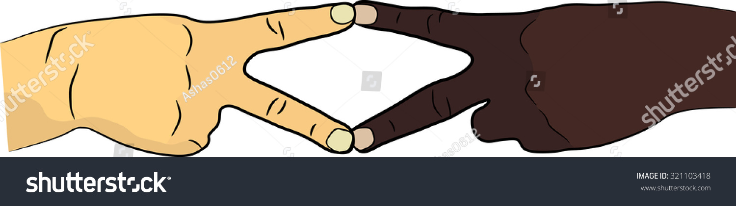 Two Hands Black White Vector Stock Vector (Royalty Free) 321103418 ...