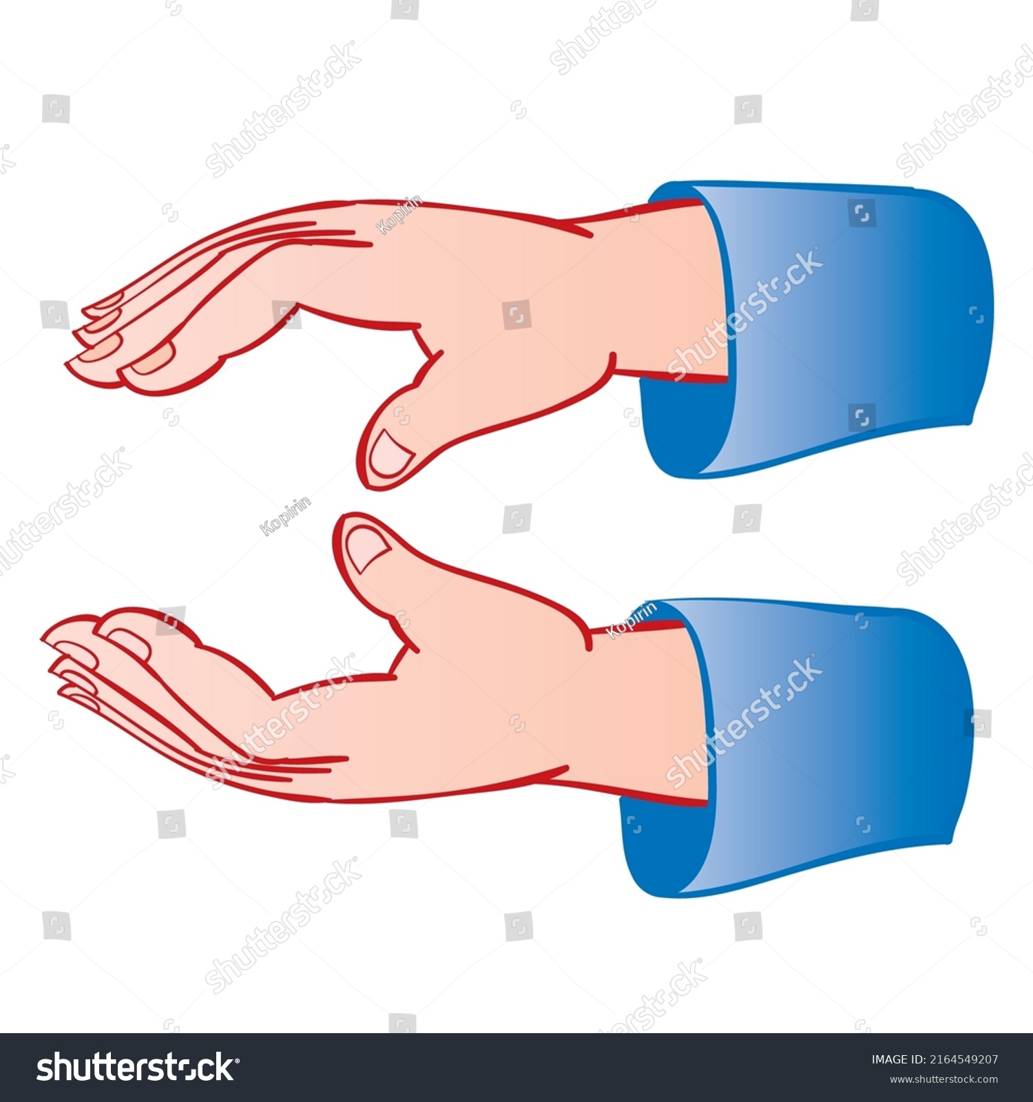 Two Hands Clapping Cartoon Illustration Isolated Stock Vector (Royalty ...