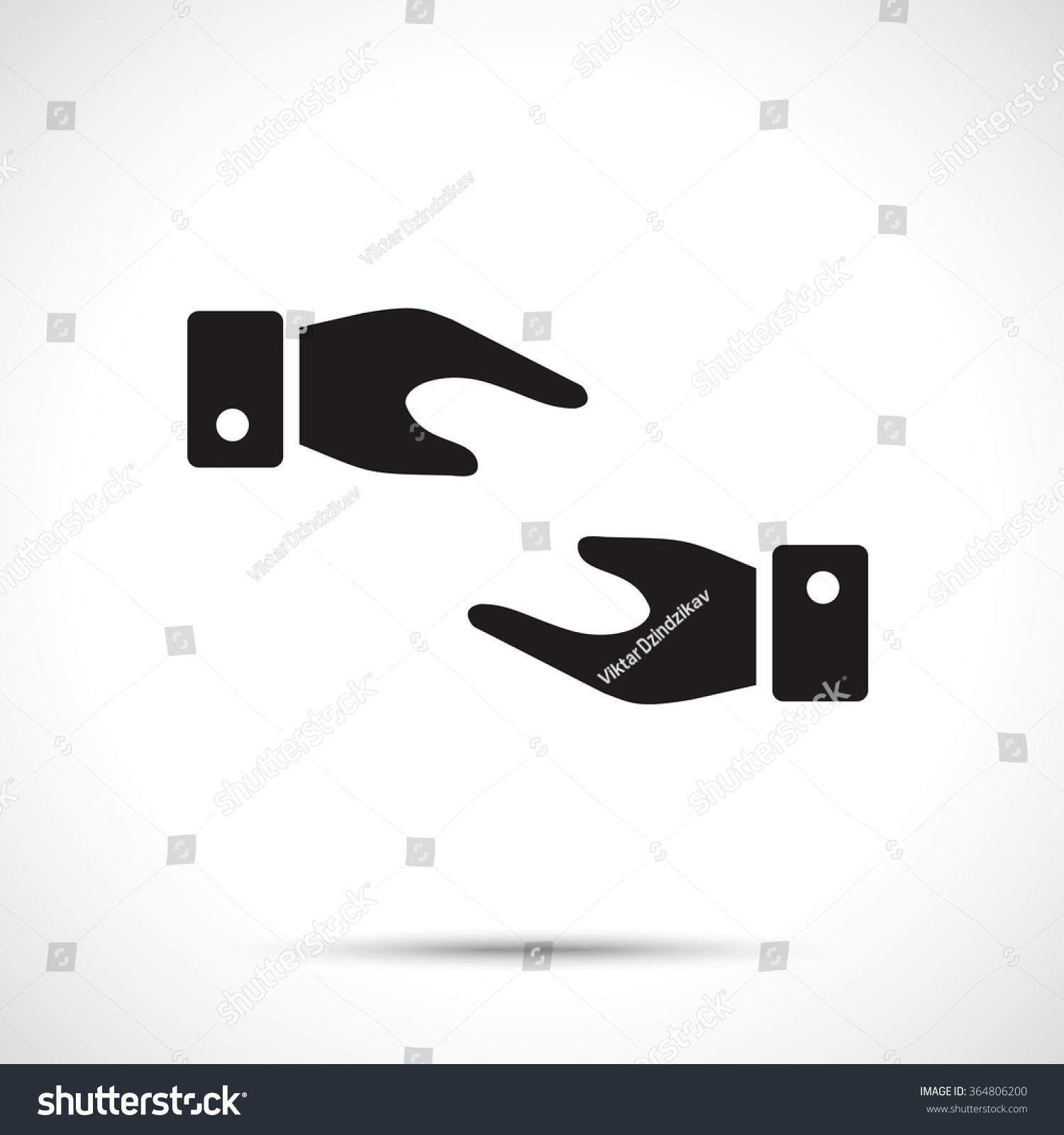 Two Hands Icon Supporting Hands Flat: vector de stock (libre de ...