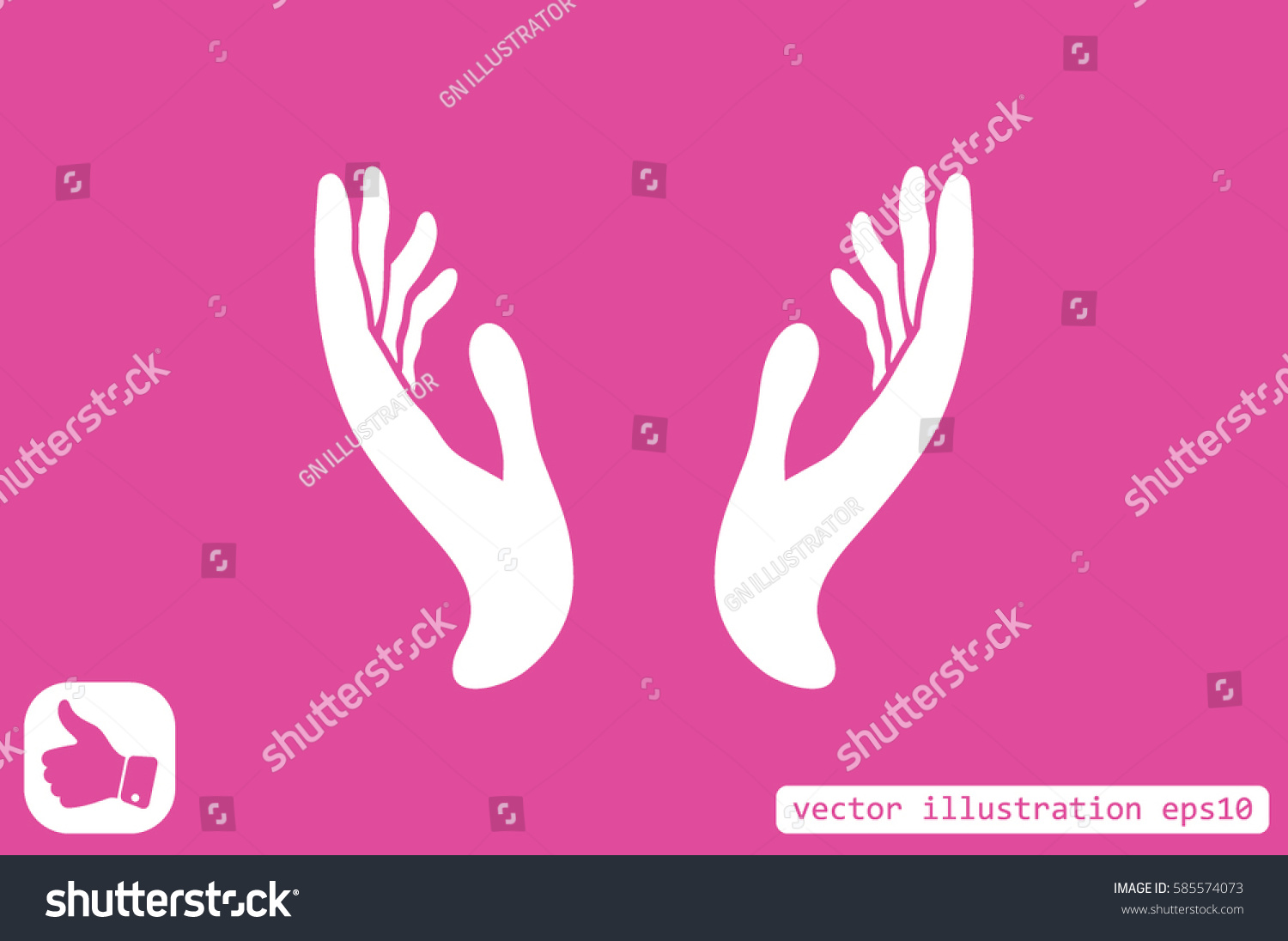 Two Hands Icon Vector Illustration Stock Vector (Royalty Free ...