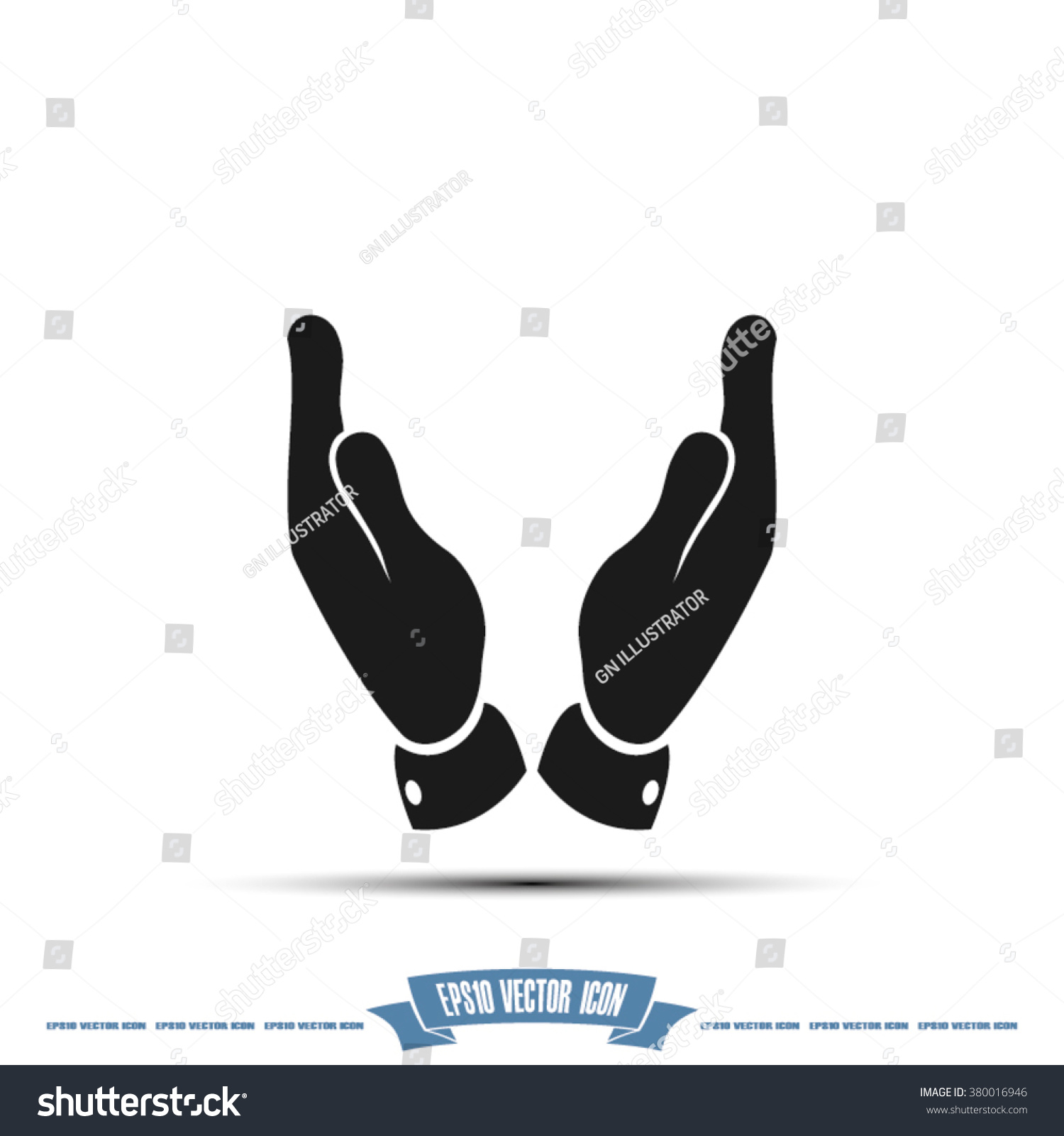 Two Hands Illustration Stock Vector (Royalty Free) 380016946