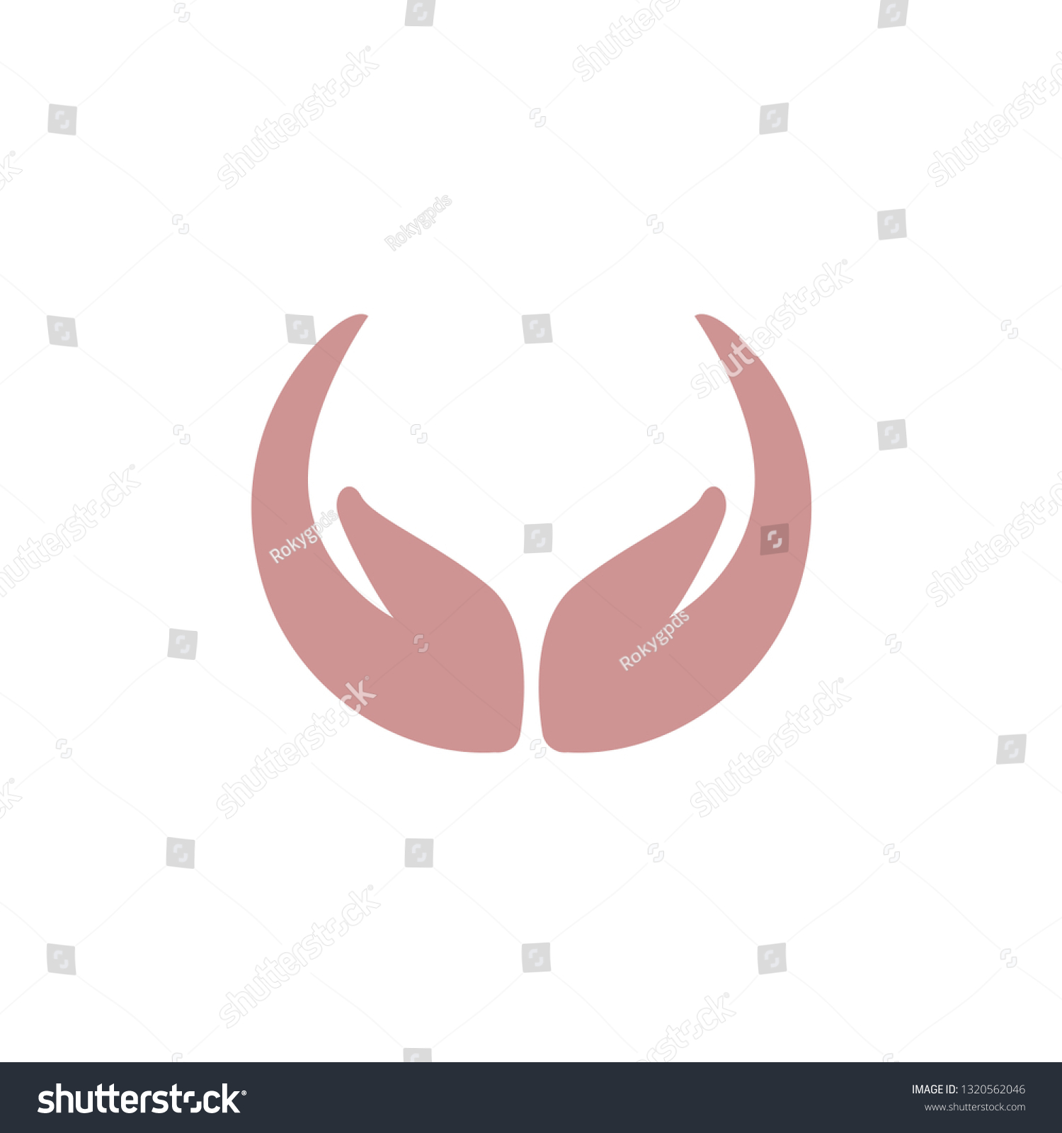 Two Hands Logo Design Circle Logo Stock Vector (Royalty Free) 1320562046