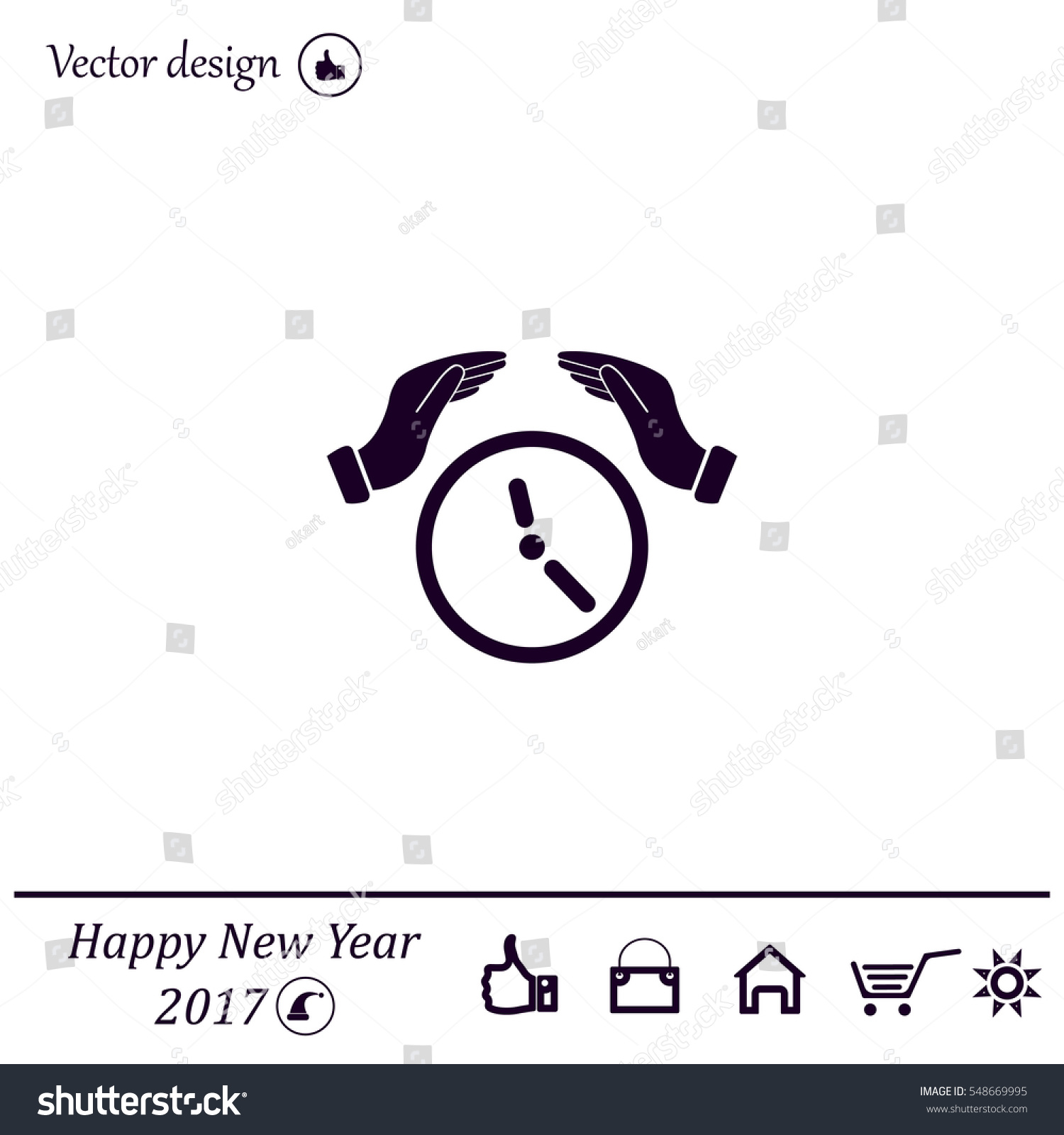 Two Hands Protecting Giving Clock Stock Vector (Royalty Free) 548669995 ...
