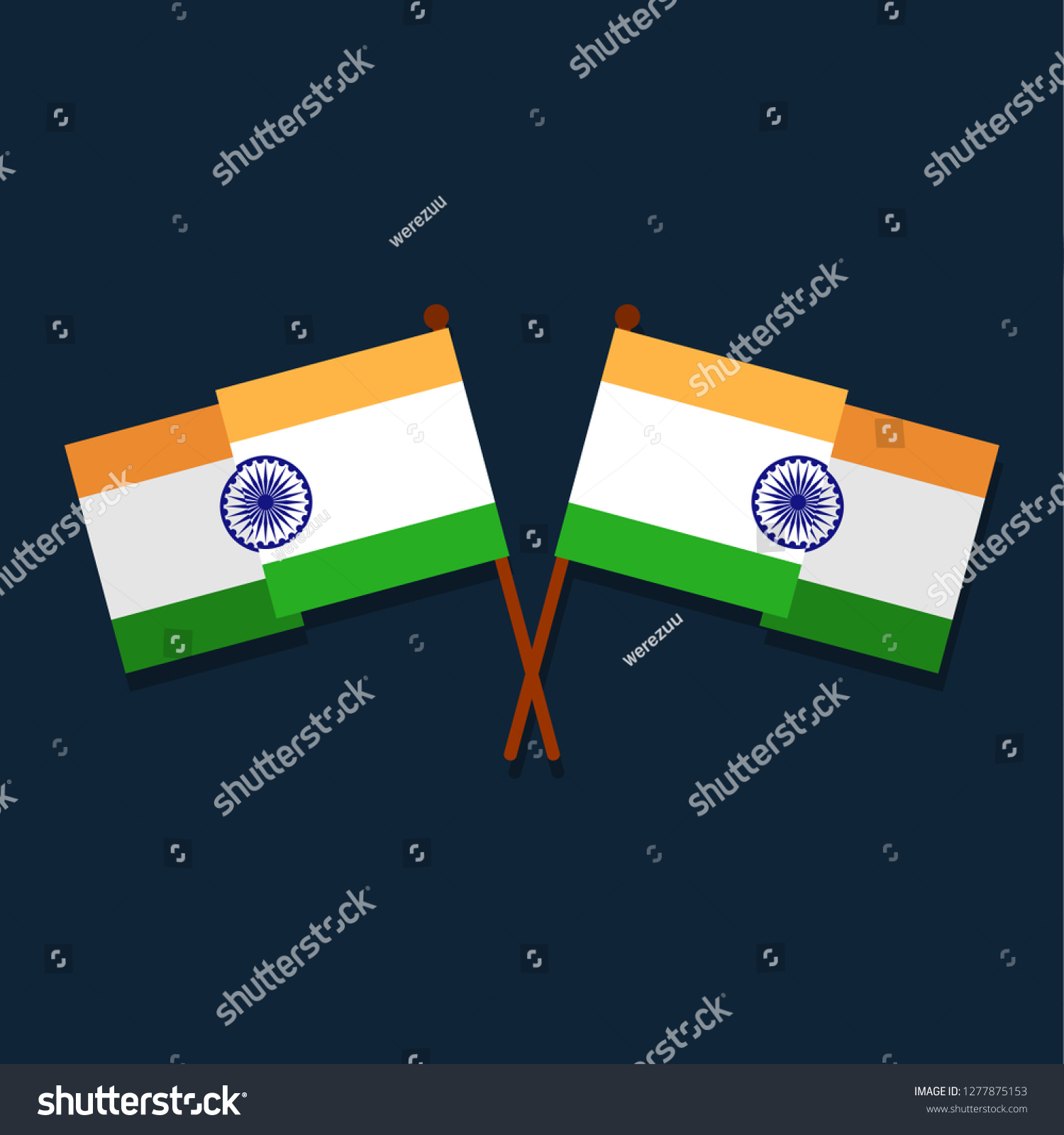 Two Indian Flags Vector Symbol Illustration: vector de stock (libre de ...