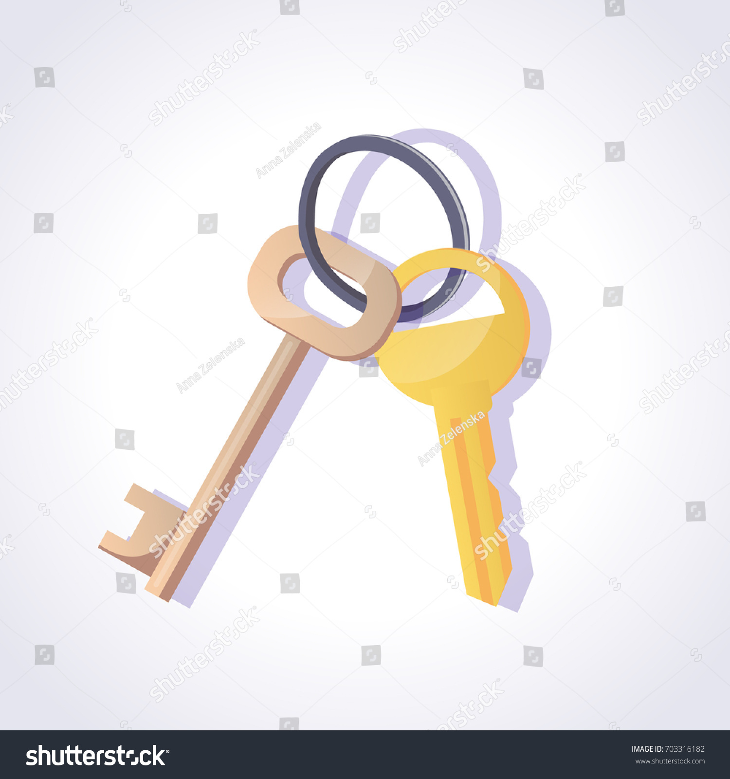 Two Keys Vector Clip Art Stock Vector (Royalty Free) 703316182