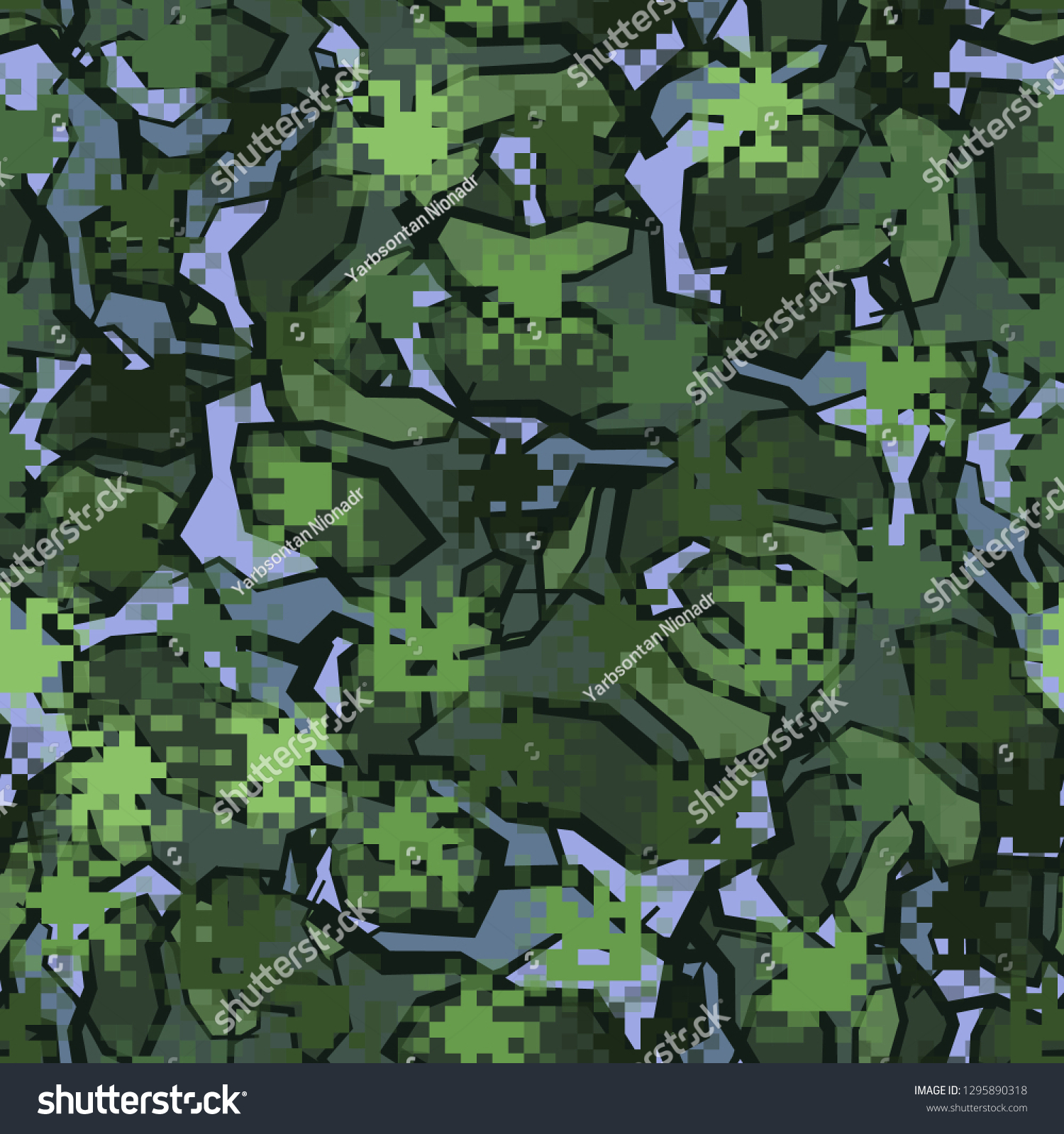 Twolayer Seamless Camouflage Easy Edit Front Stock Vector (Royalty Free ...