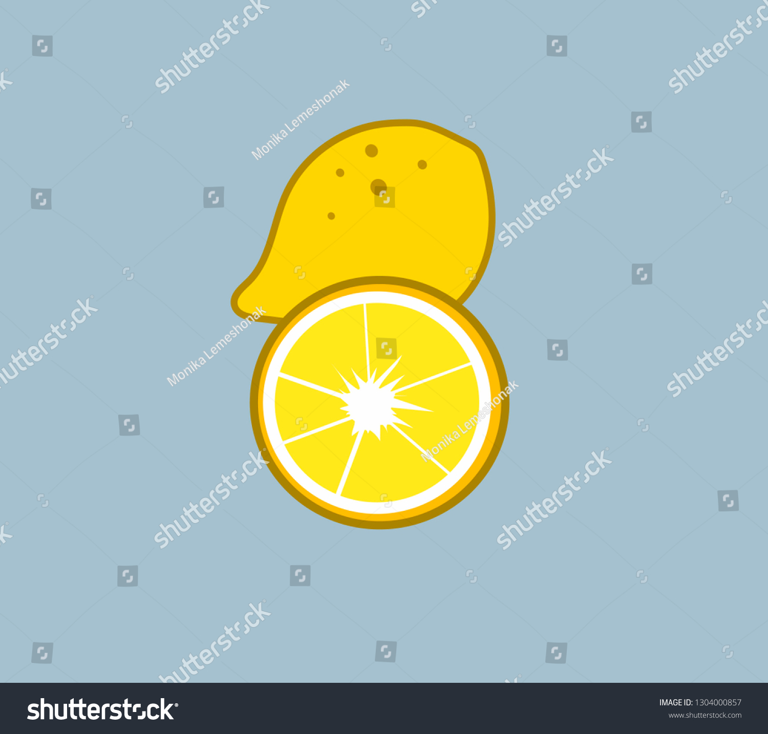 Two Lemons Vector Illustration 库存矢量图（免版税）1304000857 | Shutterstock
