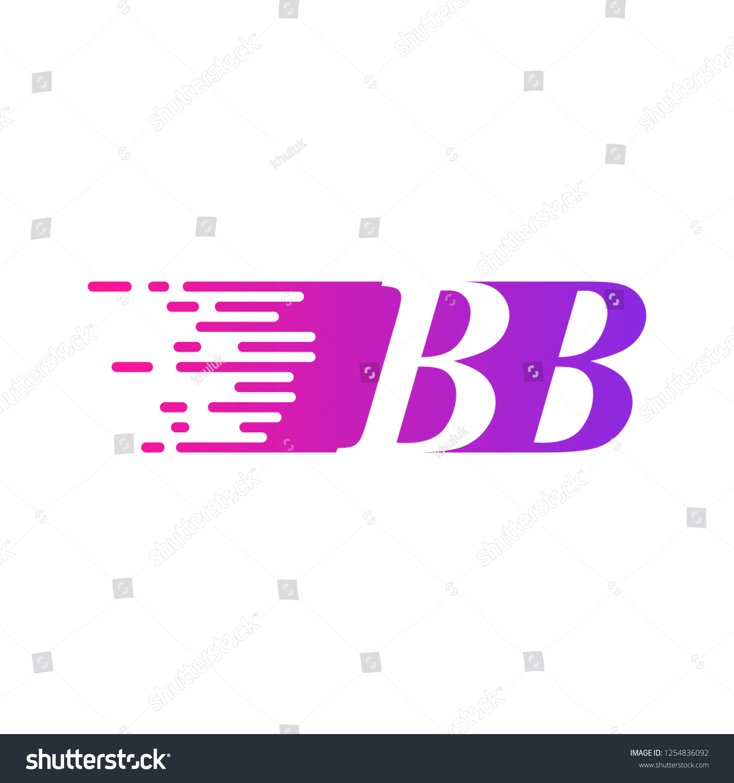 Two Letters Initials Fast Moving Logo Stock Vector (Royalty Free ...