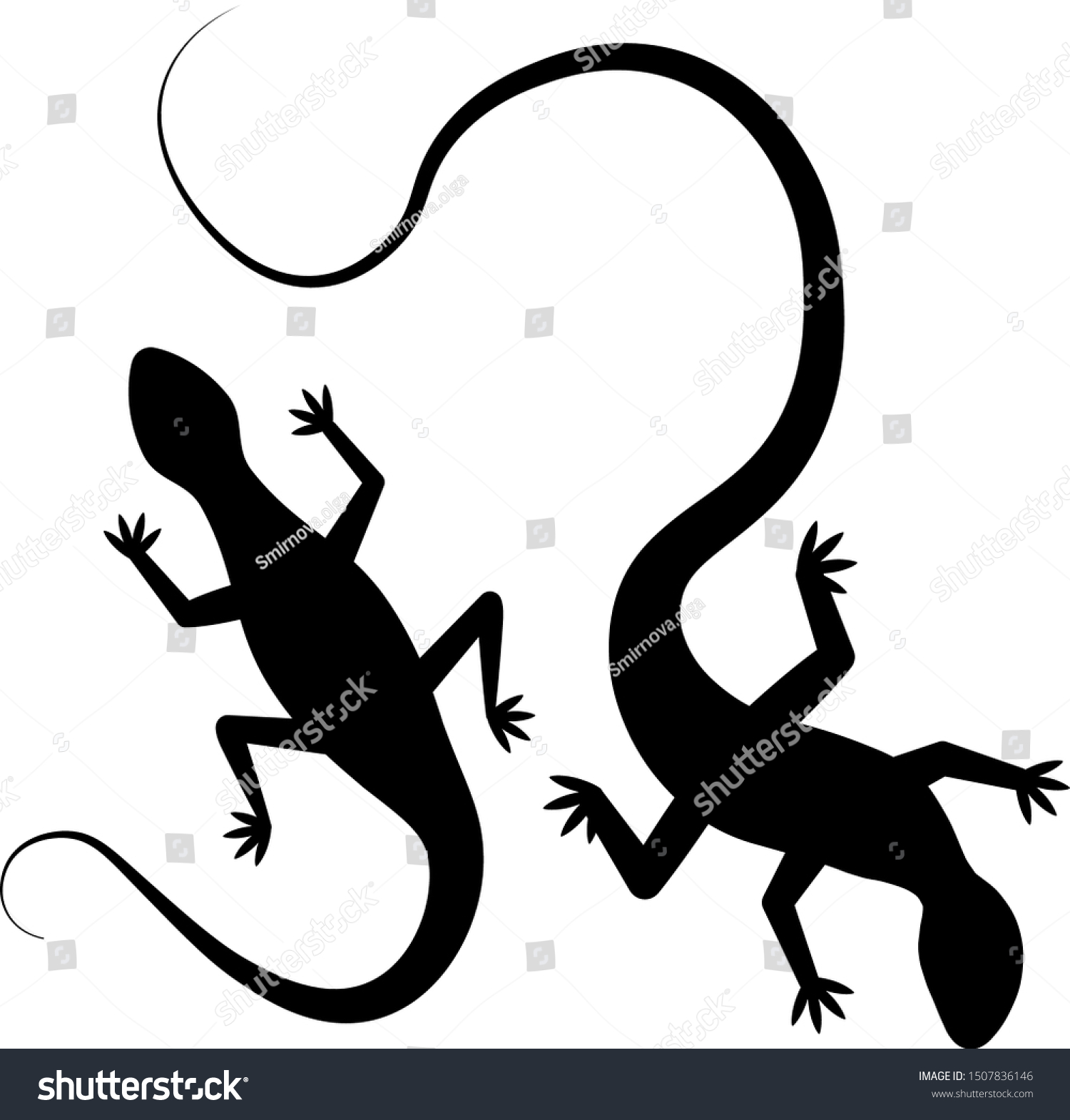 Two Lizards Icon Logo Design: vector de stock (libre de regalías ...