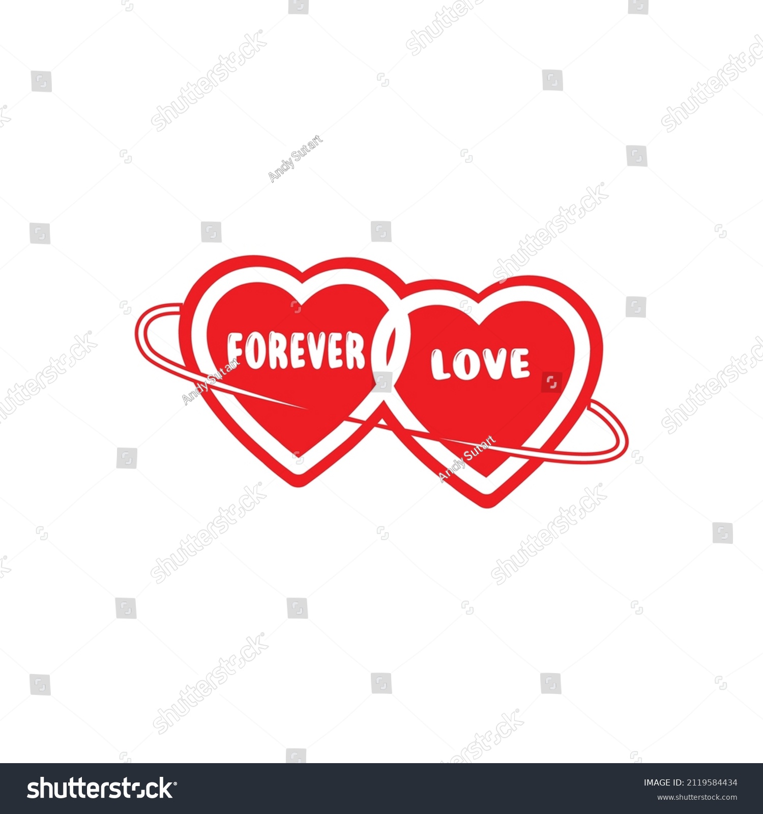 Two Love Vector Flat Icon Stock Vector (Royalty Free) 2119584434 ...