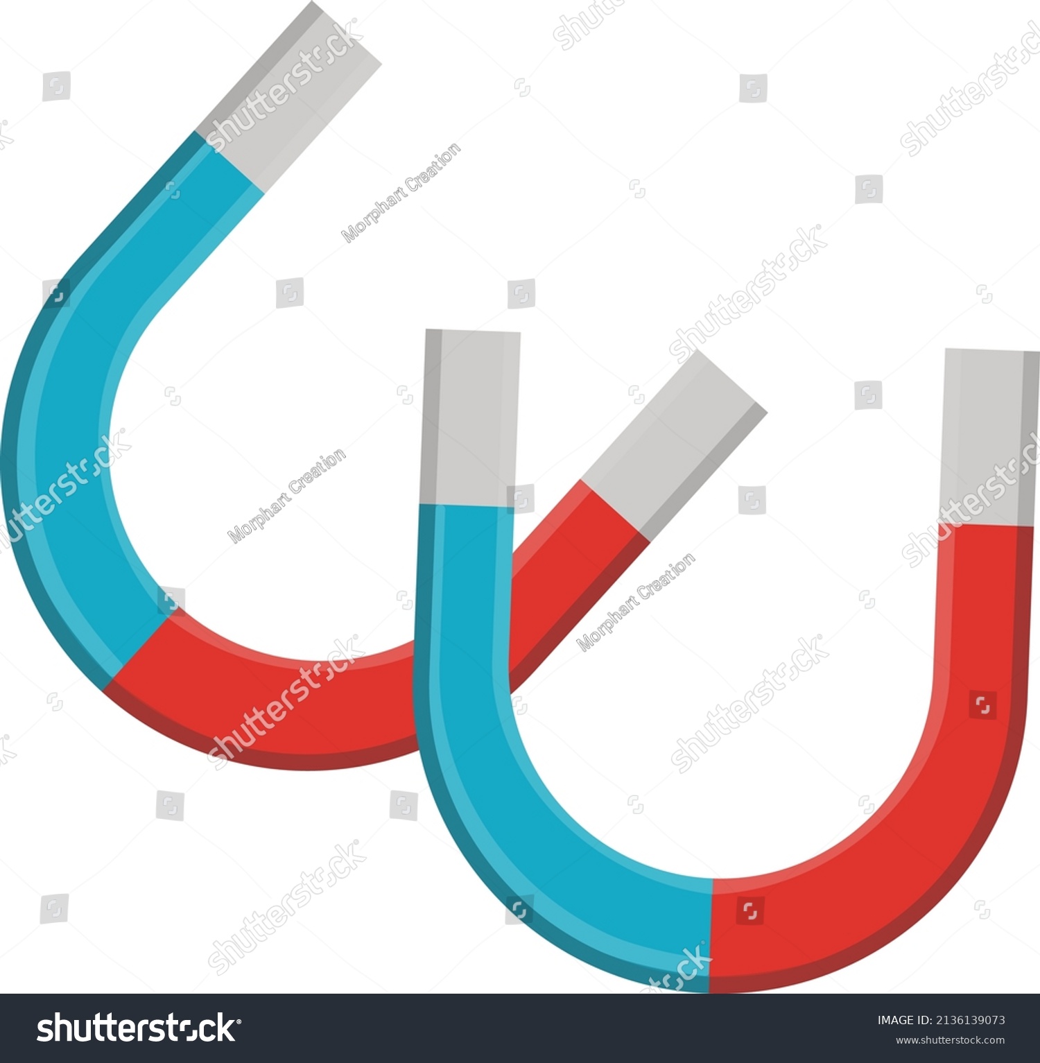 Two Magnets Illustration Vector On White Stock Vector (Royalty Free ...