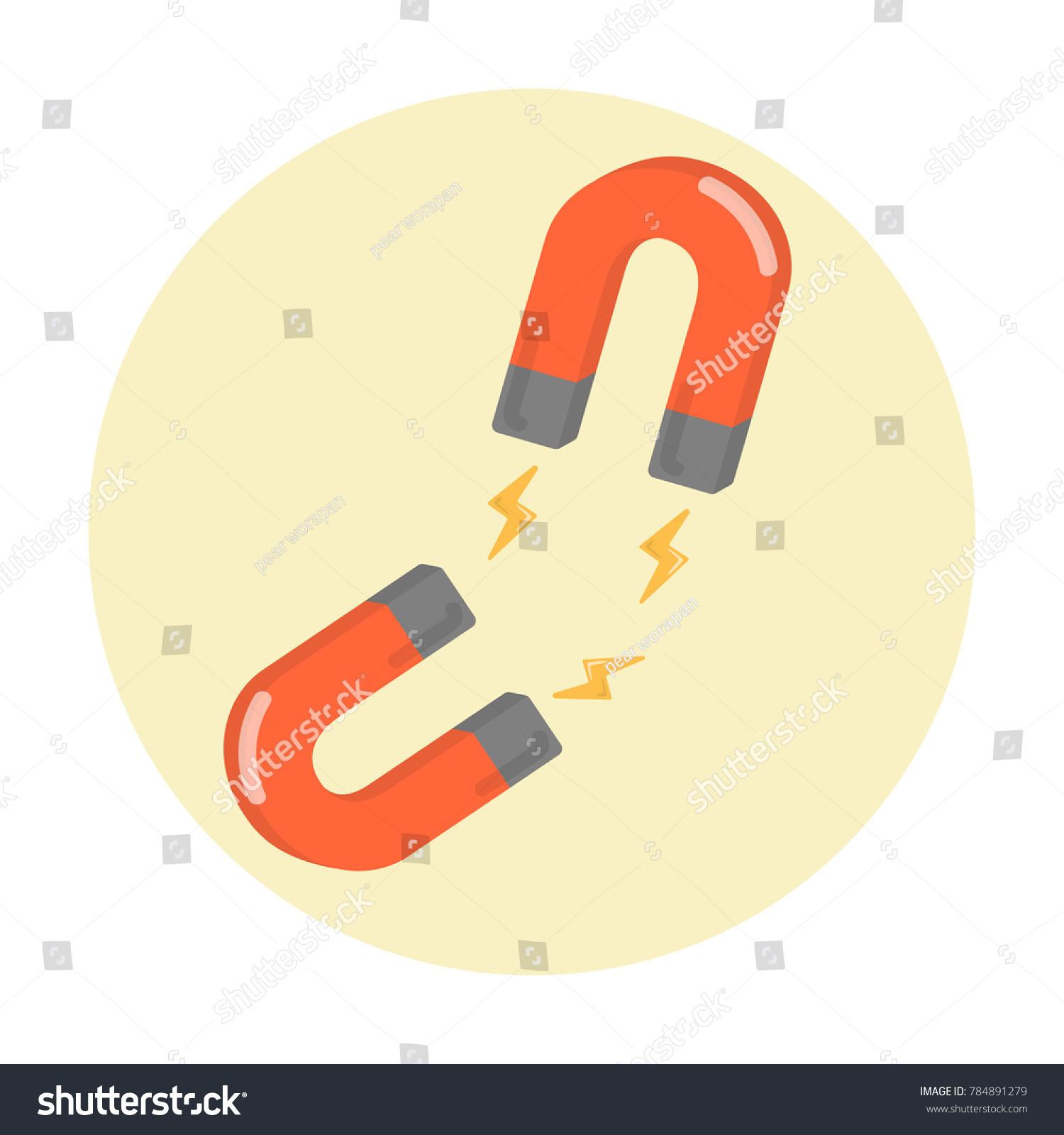 Two Magnets Lab Equipment Stock Vector (Royalty Free) 784891279 ...