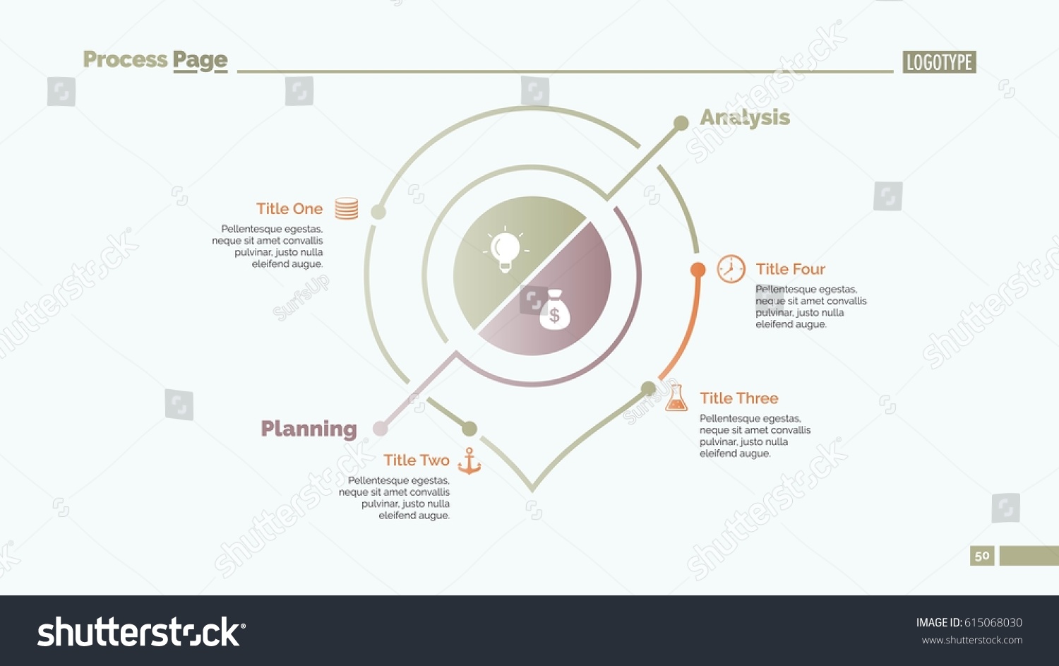 Two Main Ideas Strategy Slide Template Stock Vector (Royalty Free ...
