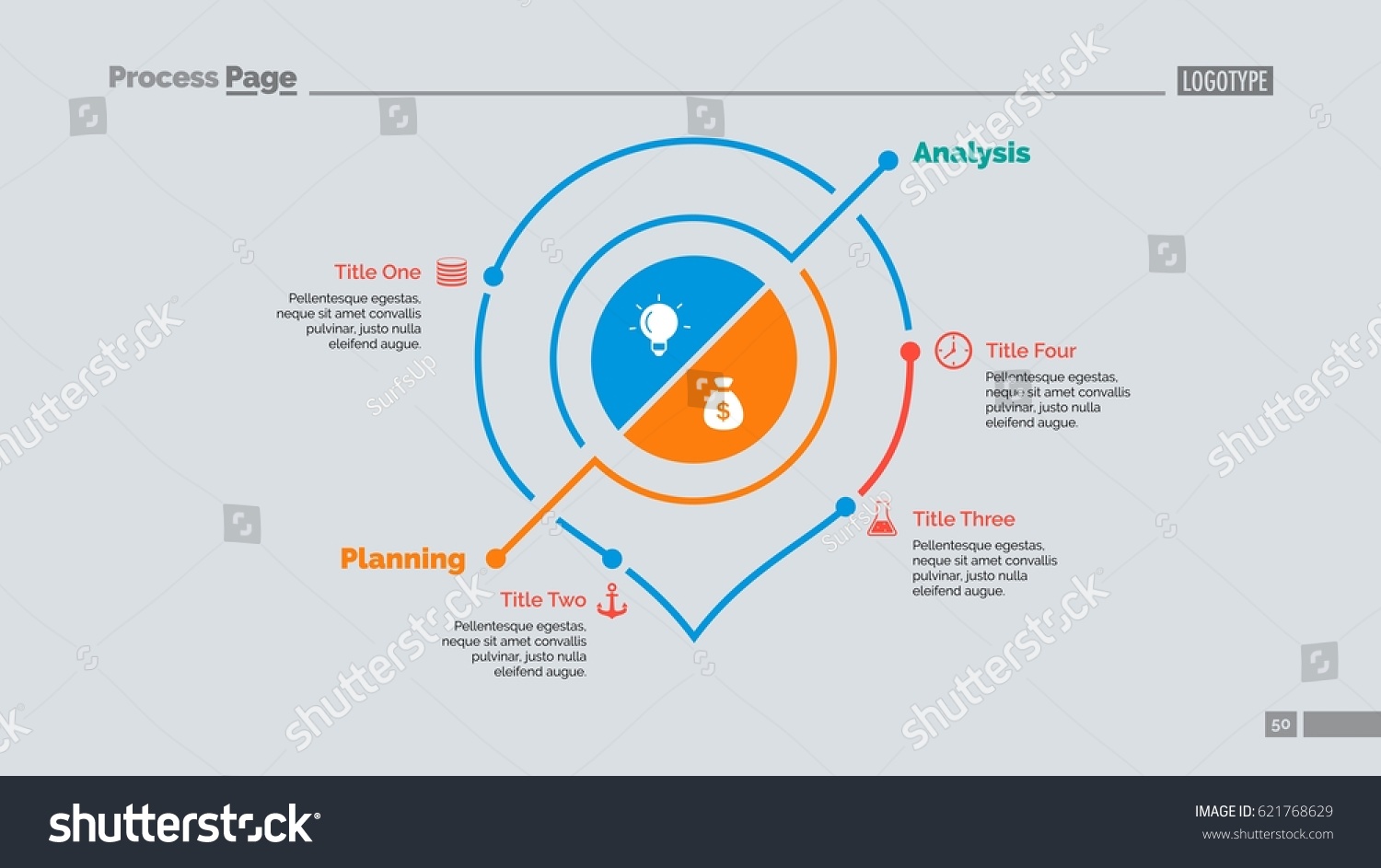 Two Main Ideas Strategy Slide Template Stock Vector (Royalty Free ...